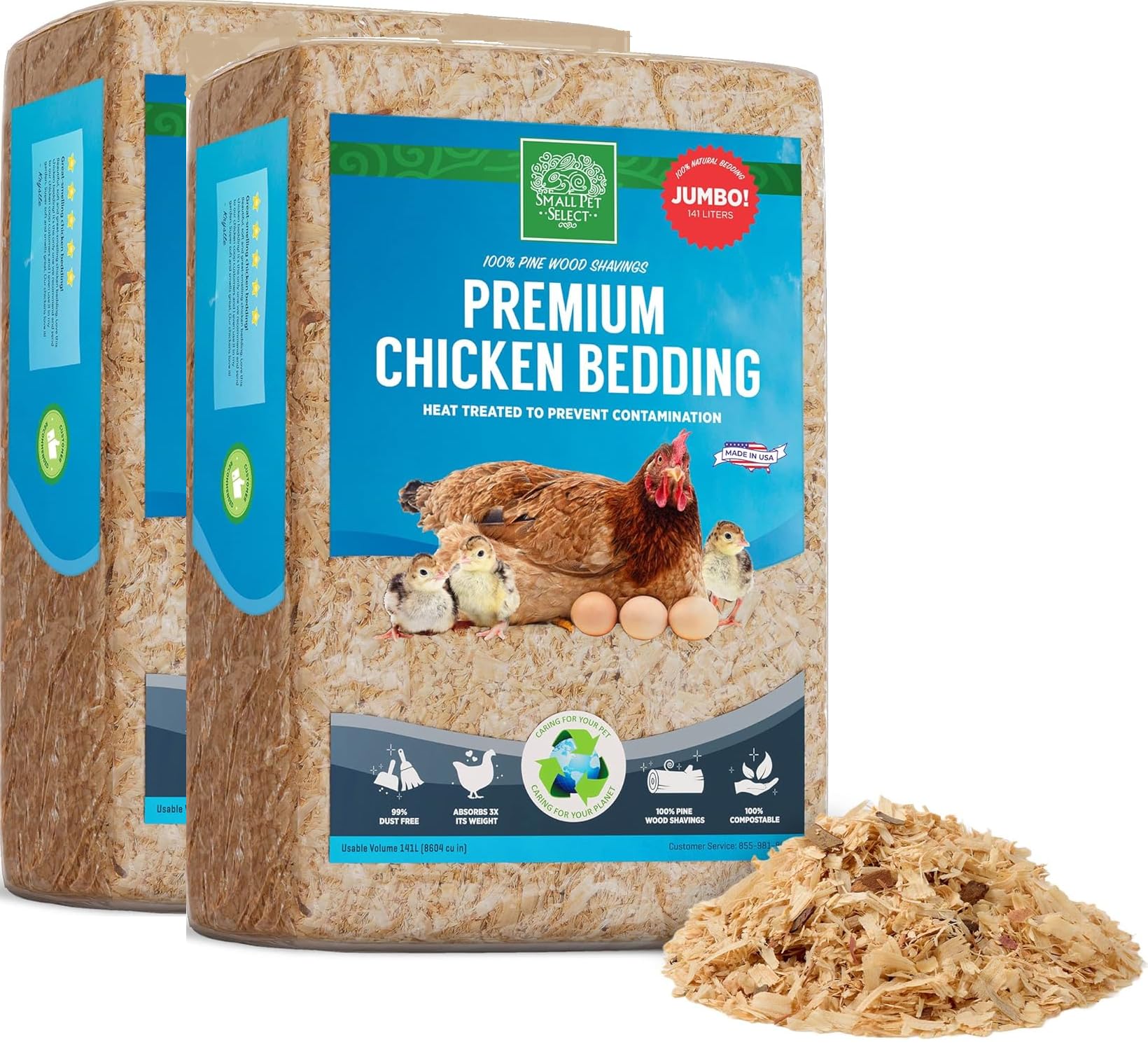 Amazon.com: Small Pet Select Pine Shavings Chicken Bedding, Coop and Brooder Supplies for ...