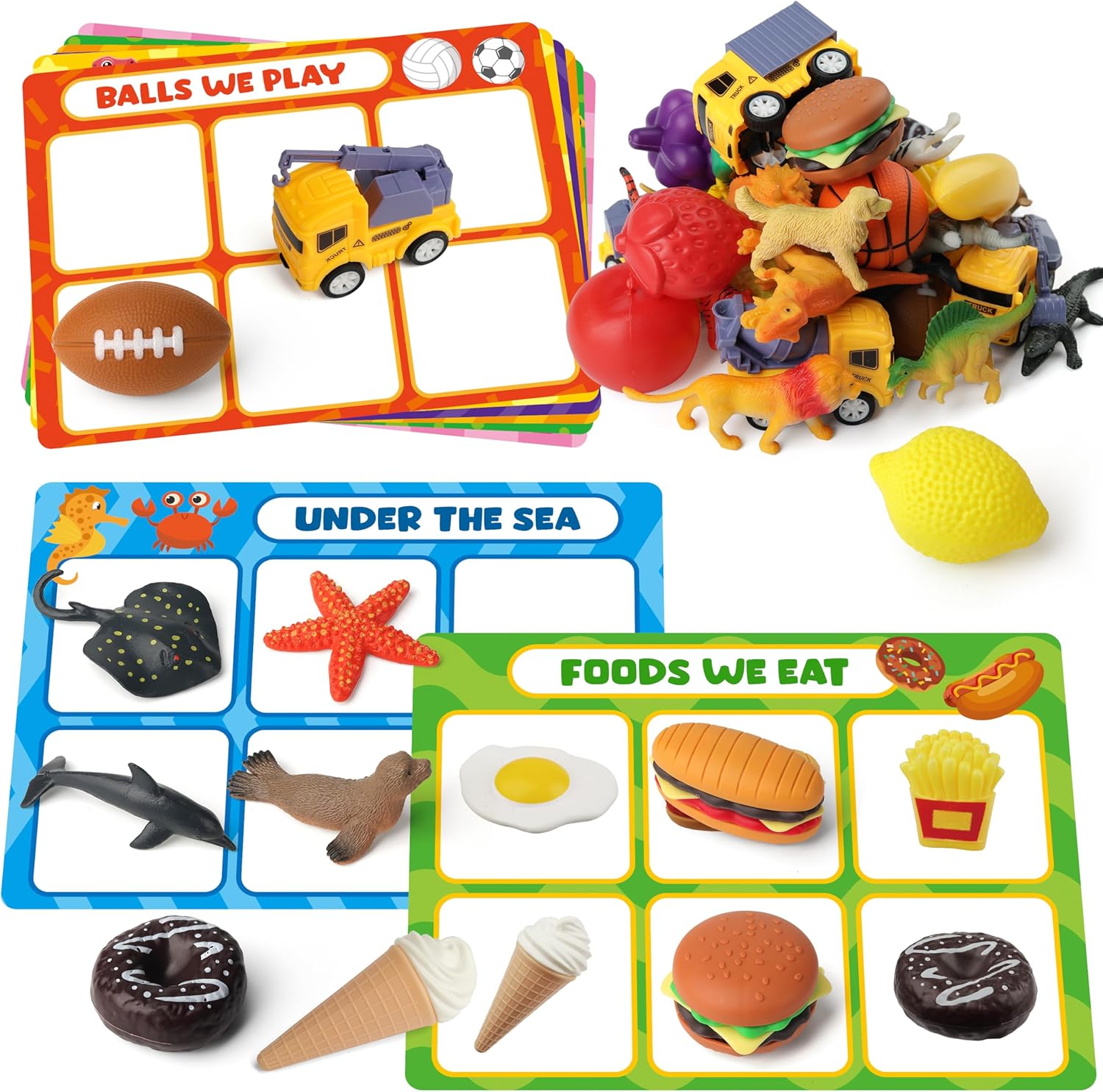 Amazon.com: Coogam Sorting Toy for Toddlers, Animals Dinosaurs Fruits ...