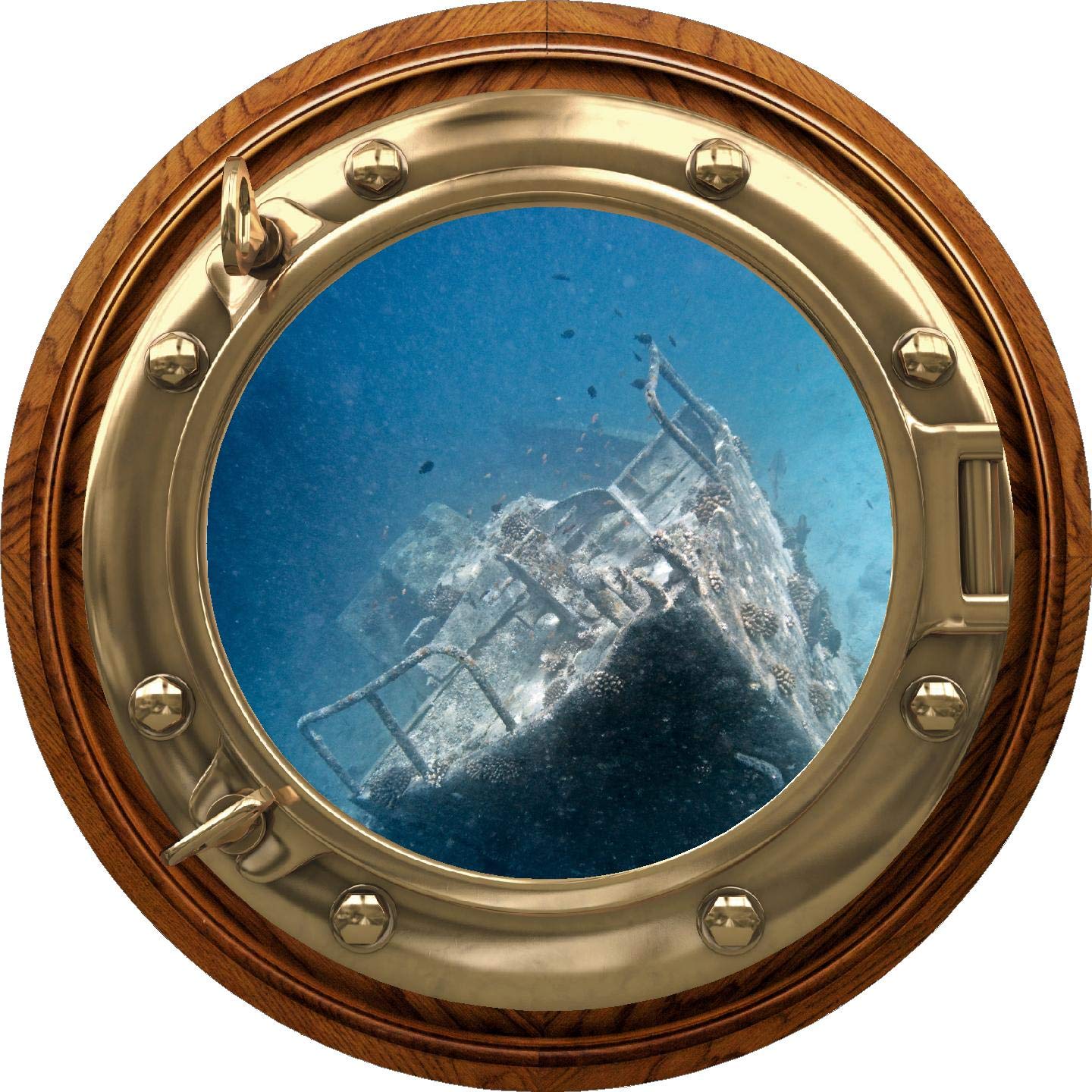 Amazon.com: 12 inch Port Scape Porthole Window Sunken Shipwreck 2 ...