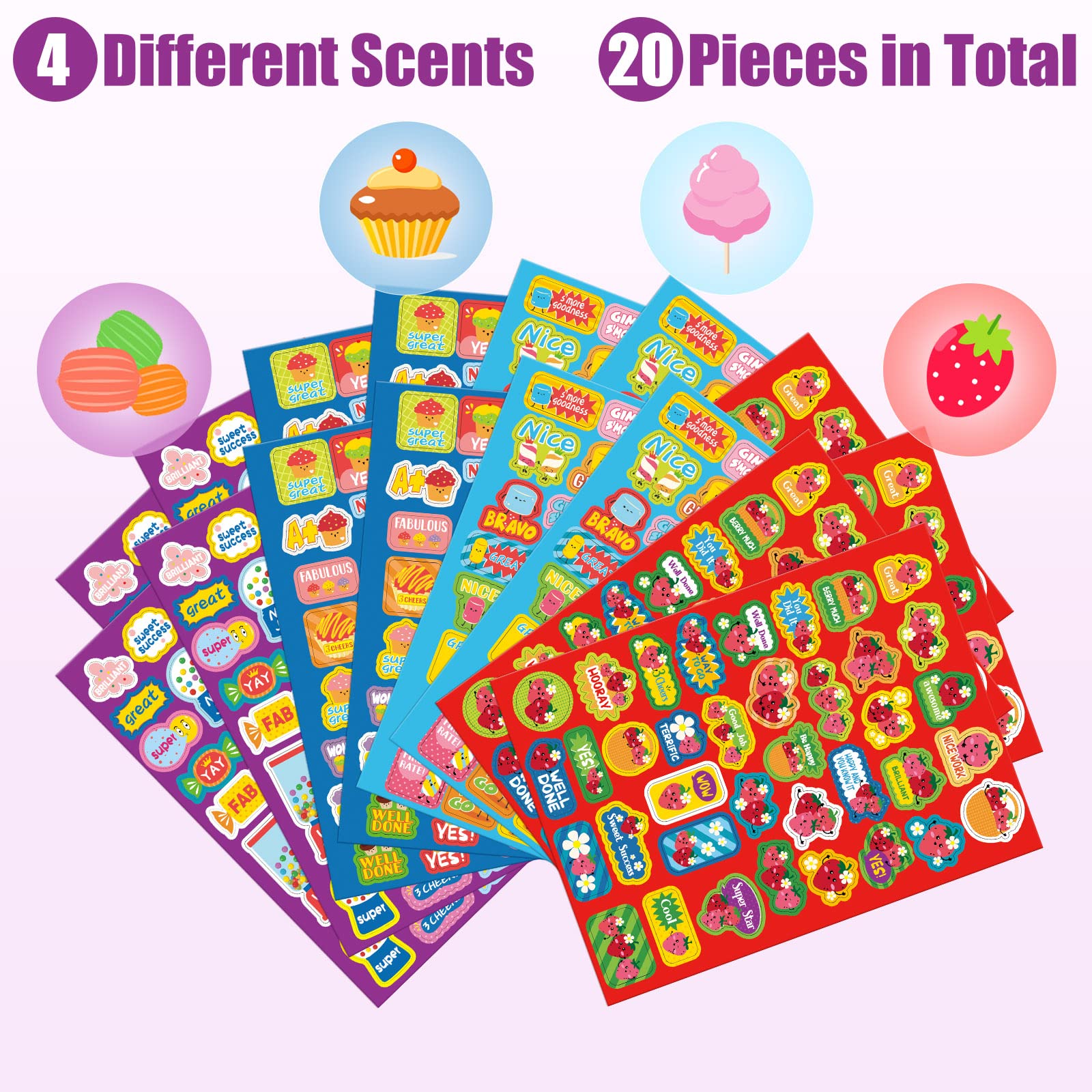 Snapklik.com : Eersida 750 Pcs Scented Smelly Reward Stickers For Kids ...