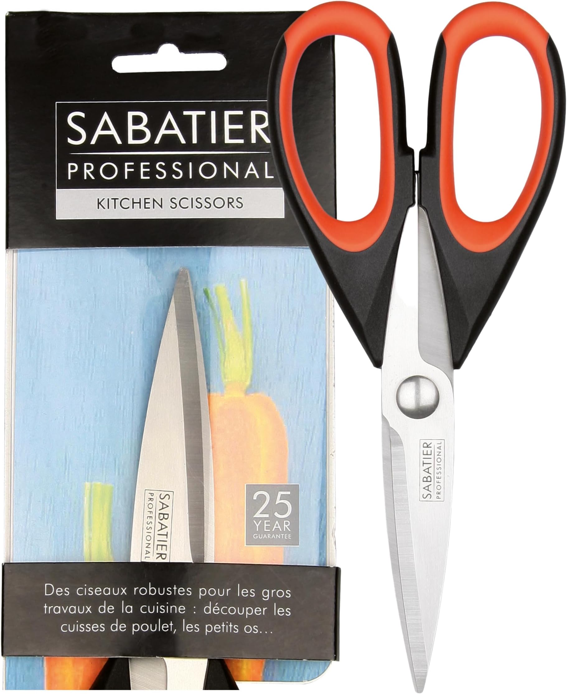 Heavy Duty All Purpose Scissor - Sabatier Professional 22cm/8.5”. Soft ...