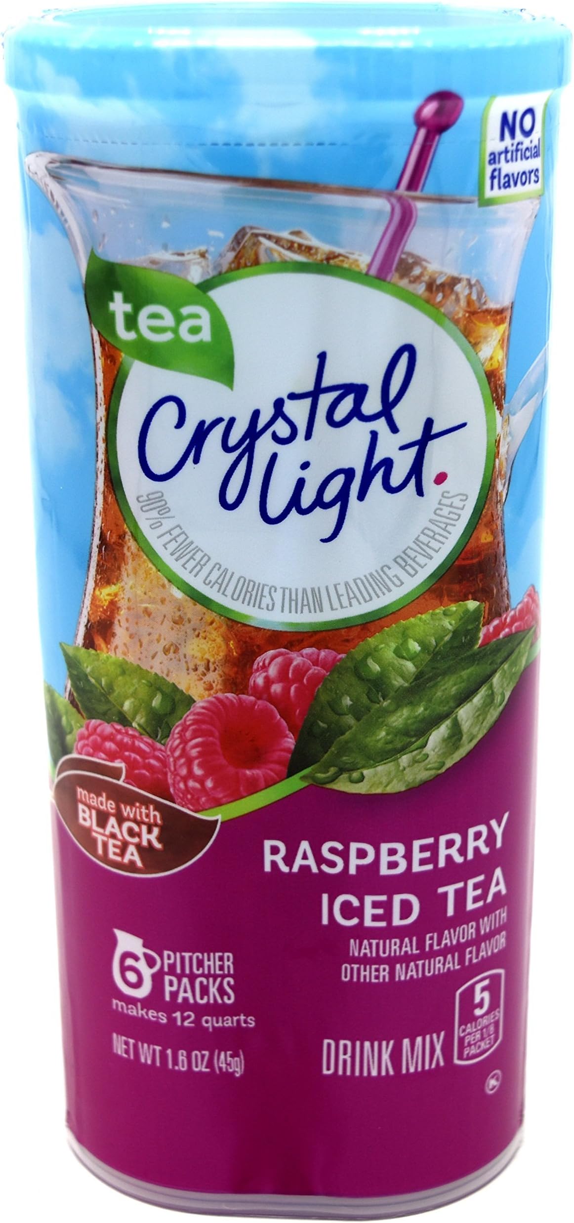 Amazon.com : Crystal Light Raspberry Iced Tea, 12-Quart 1.6-Ounce ...