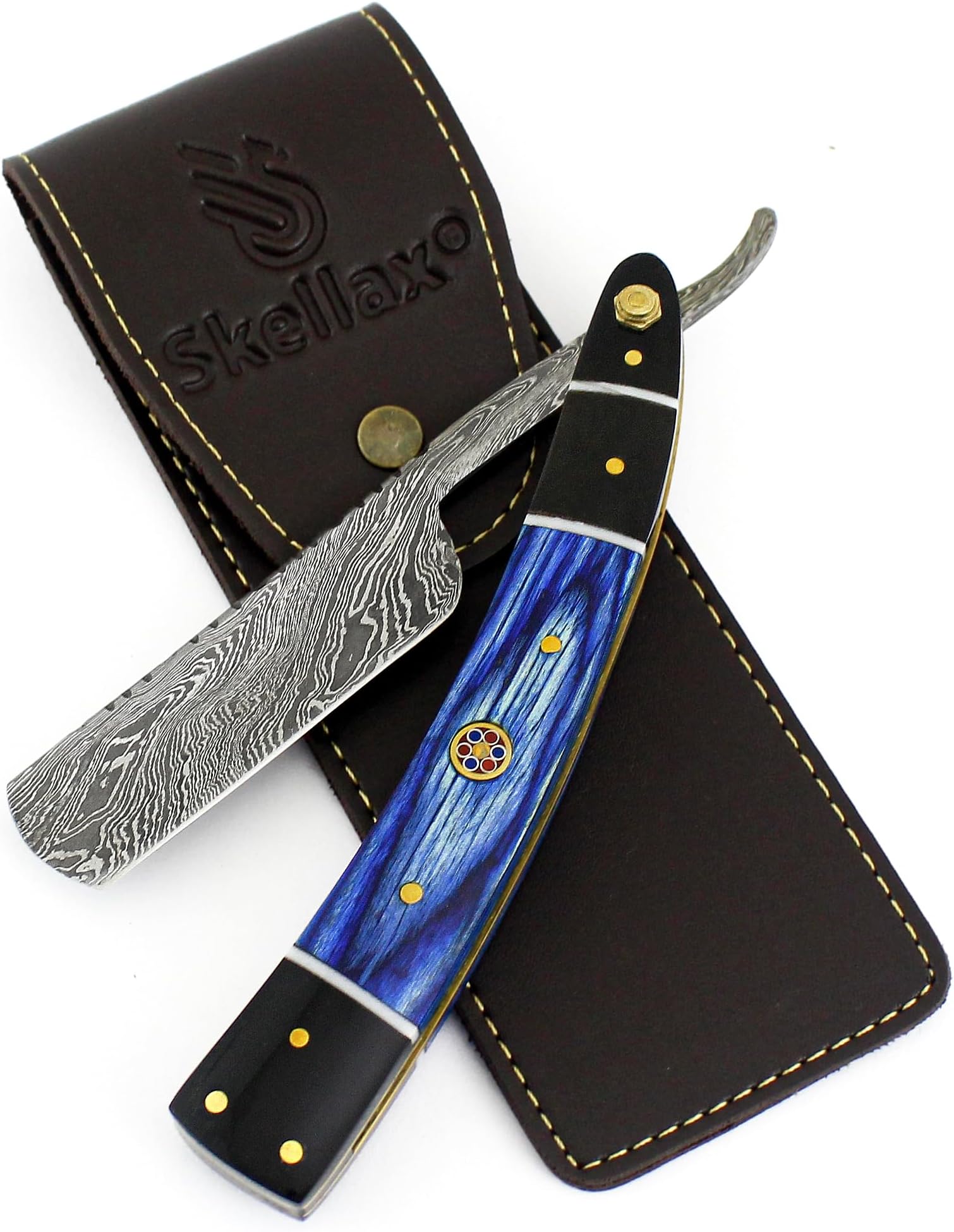 Amazon.com: Damascus Straight Razor - Custom Shaving Blade for men ...