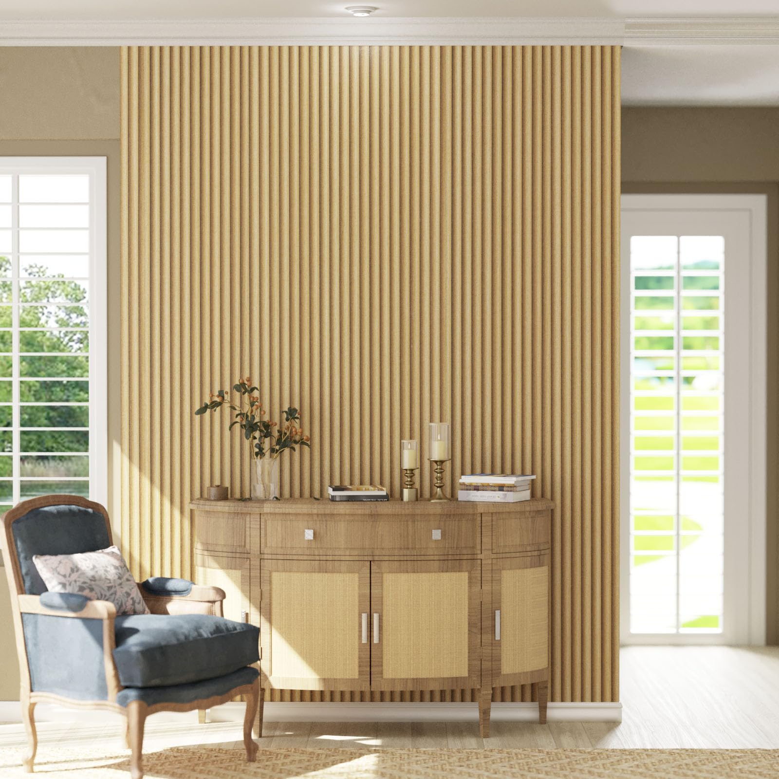 Snapklik.com : Oxdigi Oak Wood Slat Peel And Stick Wallpaper - Textured ...