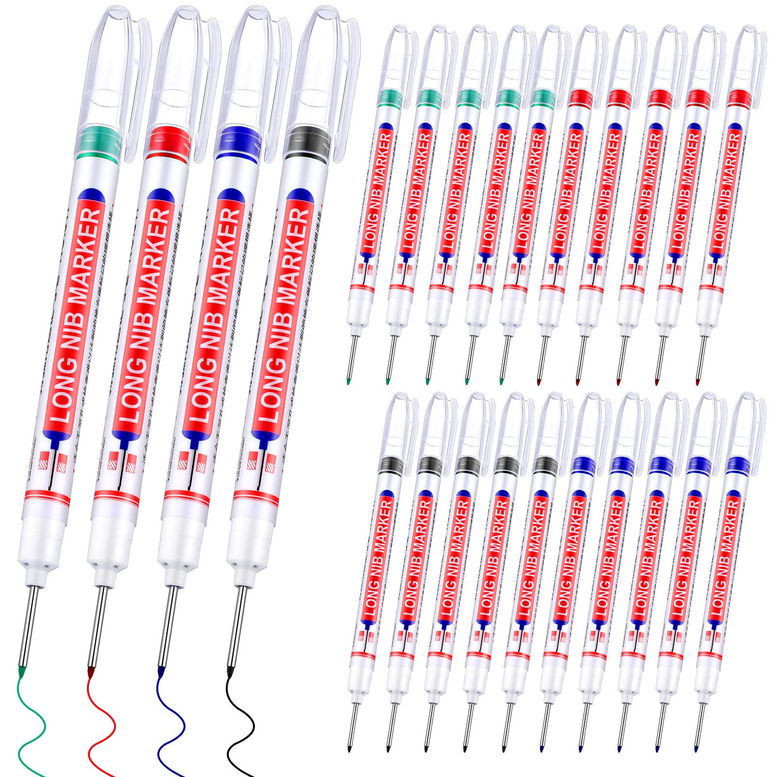 Amazon.com : Eersida Multi-purpose Deep Hole Marker Pens Long Deep Nib ...