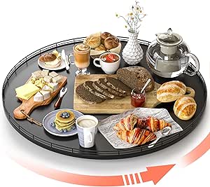 Amazon.com - Oroyutor 24" Oak Wooden Lazy Susan Turntable for Dining Table, Extra Large Round ...