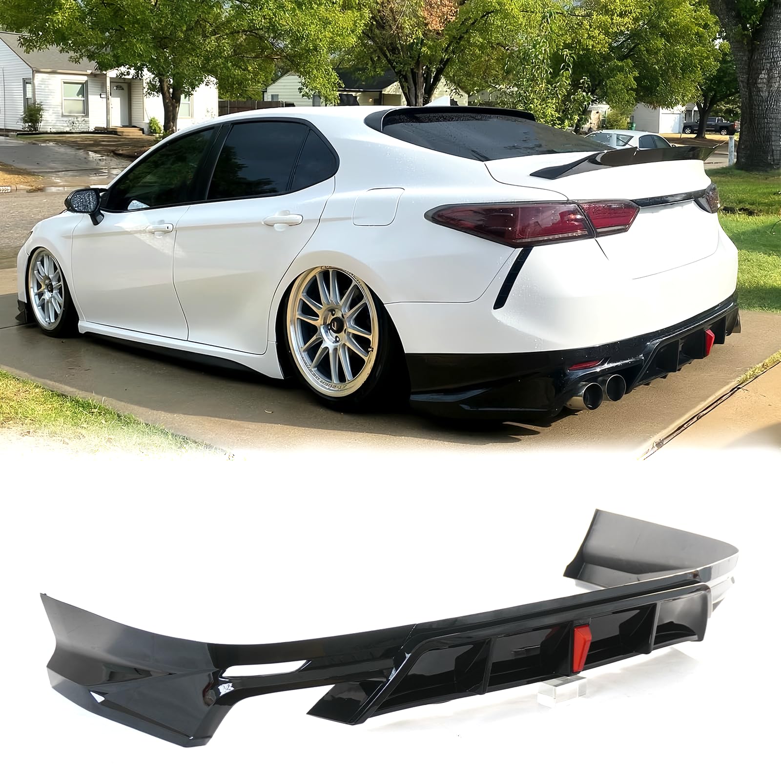 Amazon.com: skkyoro Rear Diffuser Lip with LED Compatible with Toyota ...