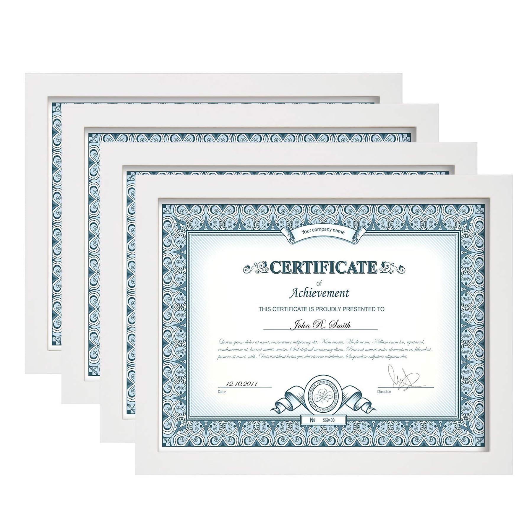 EGOFINE 11x8.5 Picture Frames Set of 4 - Made of Solid Wood for Table ...