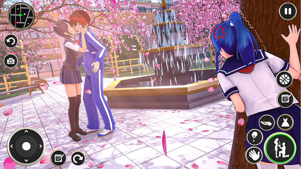Anime Girl High School Game Simulator 3D:Yandere High School Pranks ...