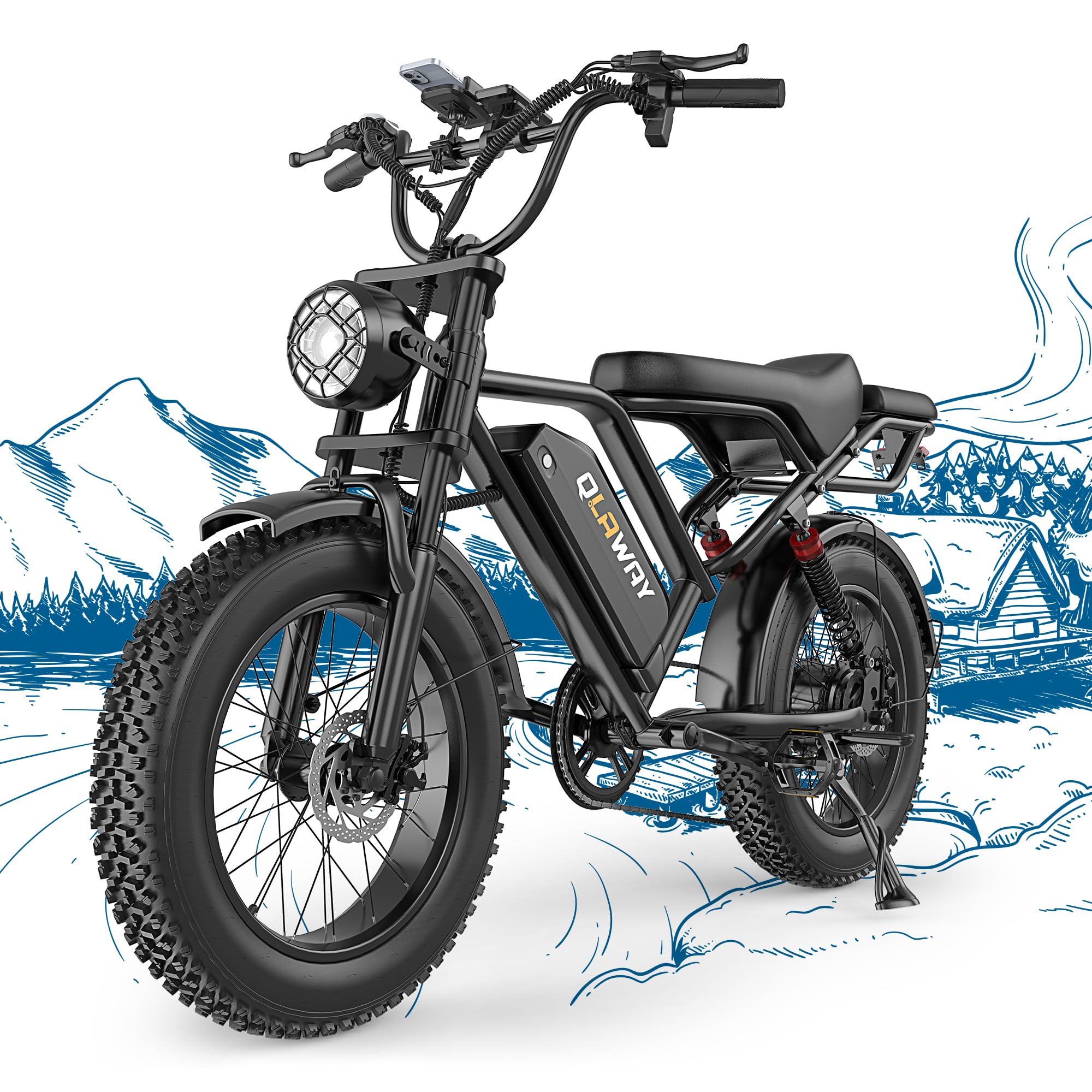 Amazon.com : Qlaway Fat Tire Electric Dirt Bike 750w for Adults 20 ...