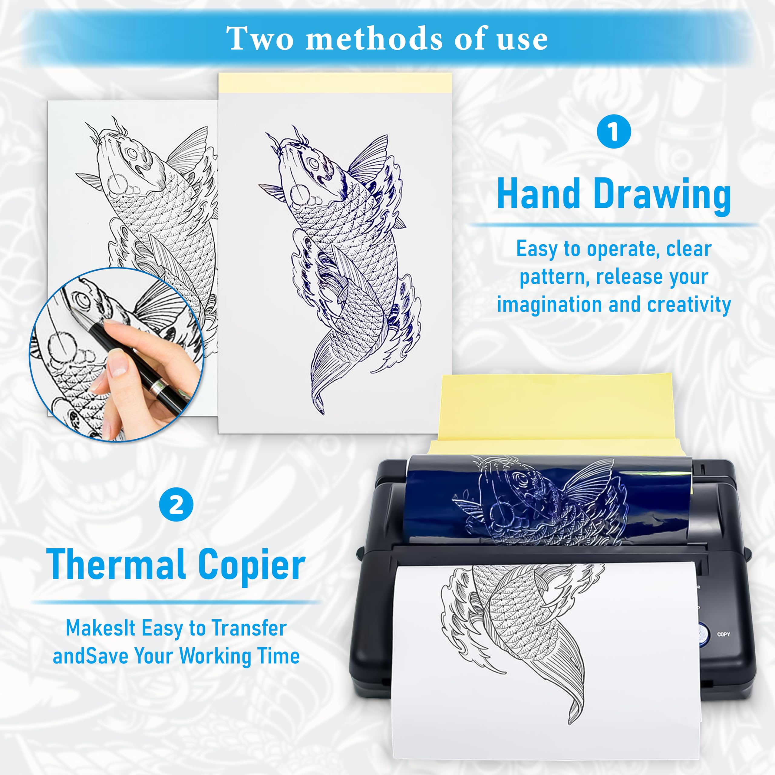 Snapklik.com : Tattoo Transfer Paper, 55PCS Tattoo Stencil Paper ...