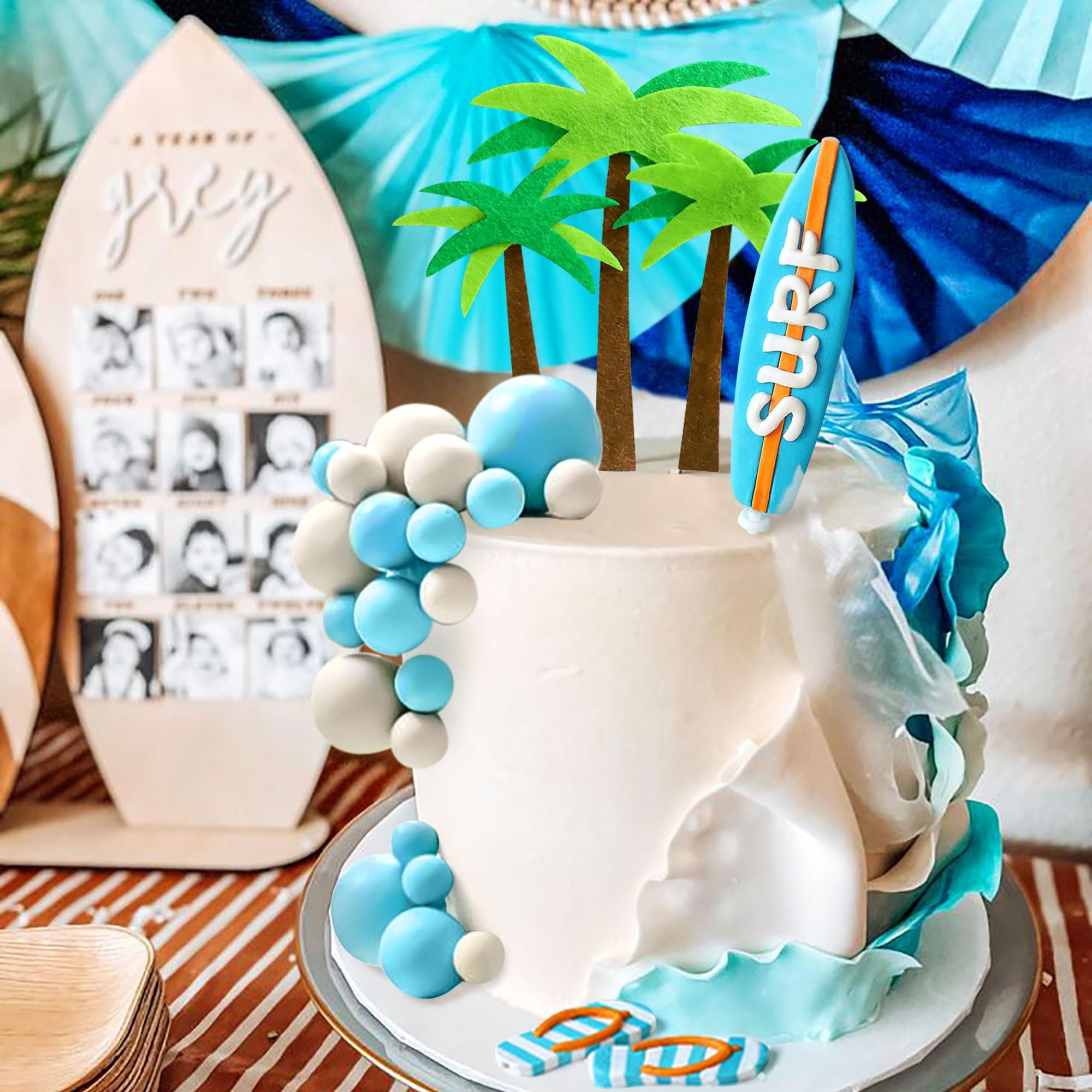 Snapklik.com : Surf Birthday Cake Decoration Baby On Broad Cake ...