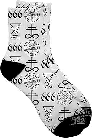 Amazon.com: TooLoud Satanic Symbols Adult Short Socks Mens sz. 9-13 All ...