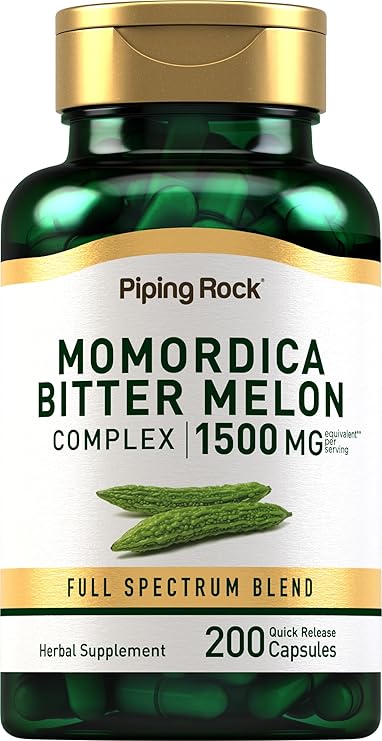 Amazon.com: Piping Rock Bitter Melon Capsules | 1500mg | 200 Pills ...
