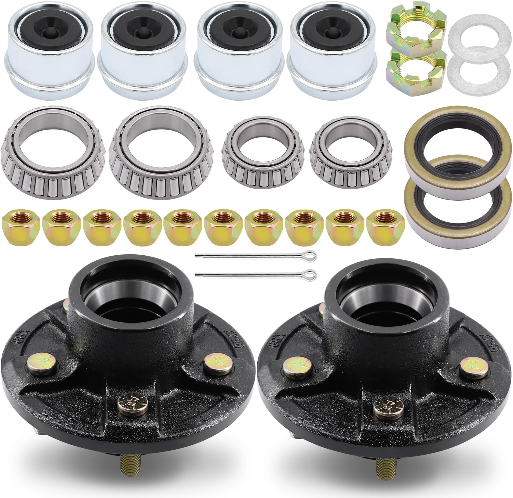 Amazon.com: Ruikarhop 5 Lug Trailer Wheel Hub Kit,3500 LB-5 X 4.25 ...