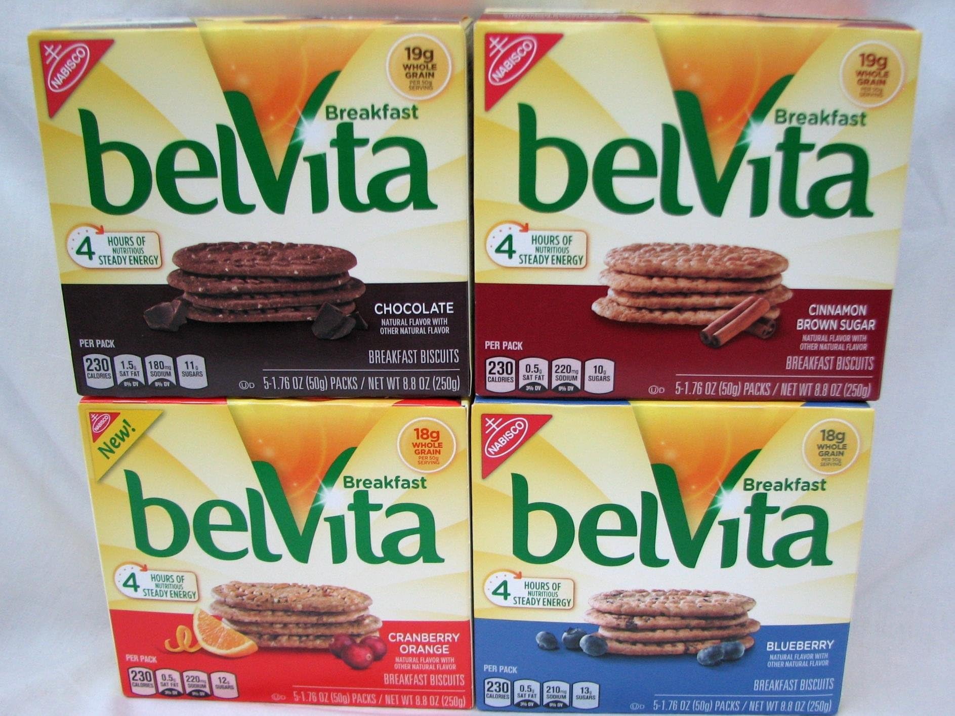 Amazon.com: belVita Breakfast Biscuits Variety Pack, 4 Flavors, 6 Boxes ...