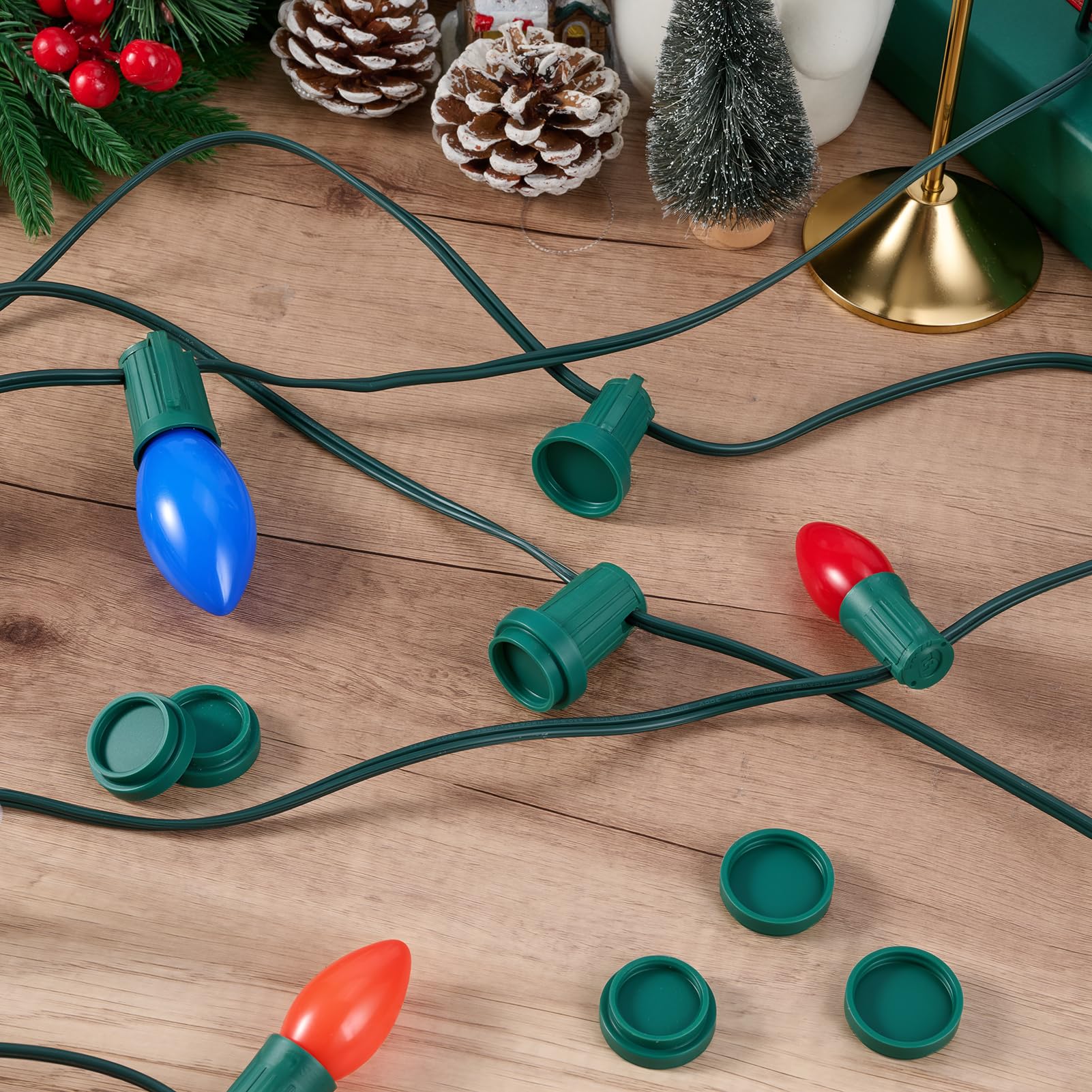 Snapklik.com : 110PCS Christmas Light Socket Safety Cap Plugs For C9 ...