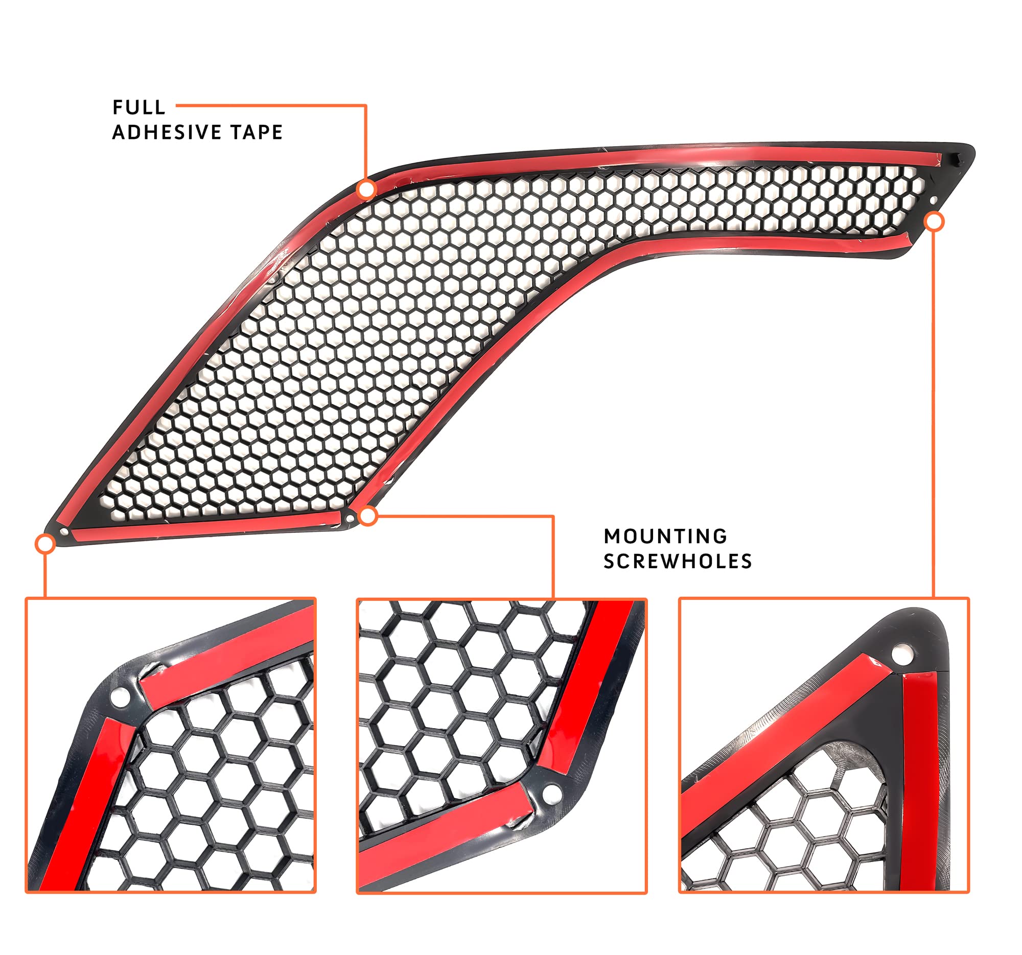 Snapklik.com : TORQUE Replacement Side Hood Air Intake Grill Grille For ...