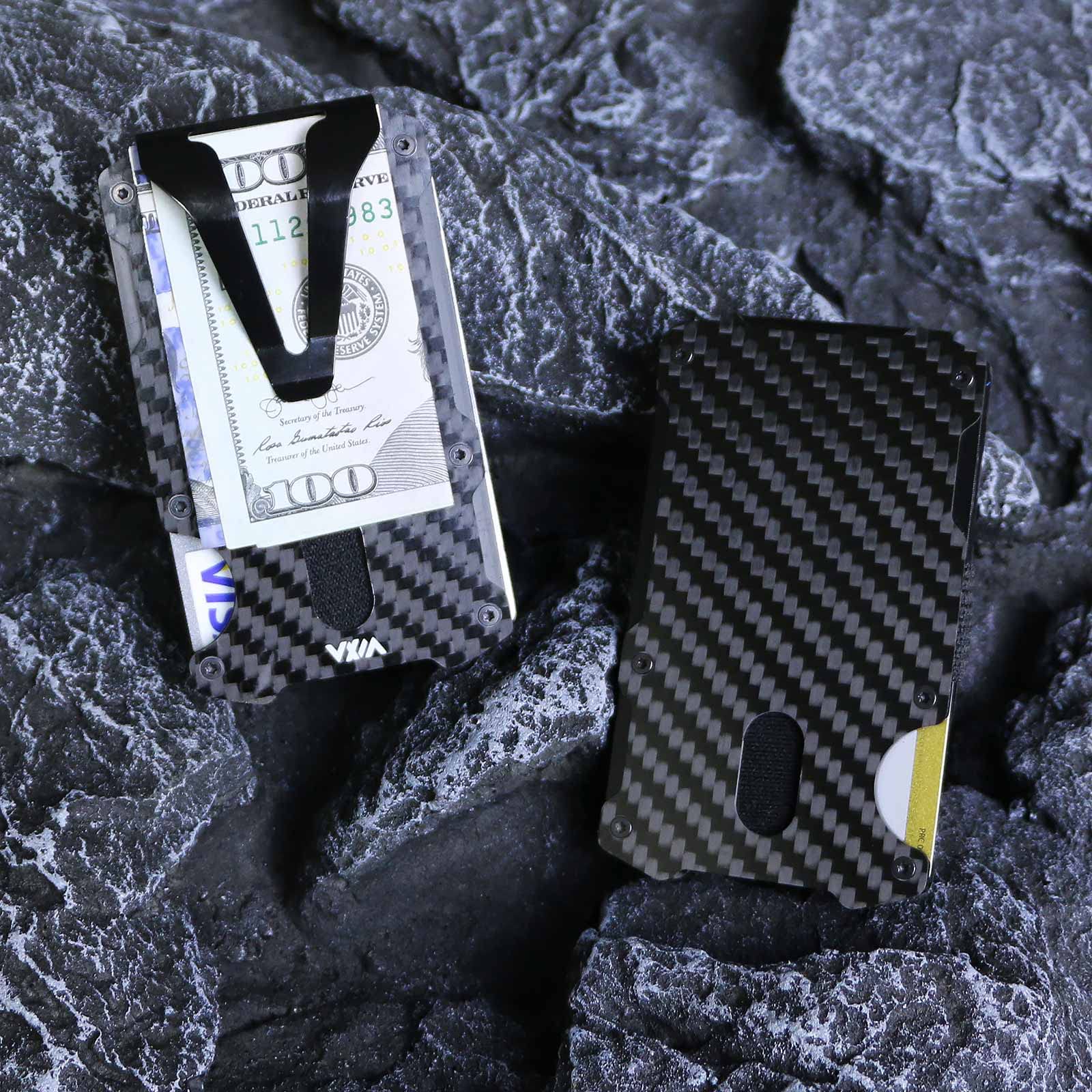 Snapklik.com : WXM Wallet For Men Real Carbon Fiber Wallet Money Clip ...
