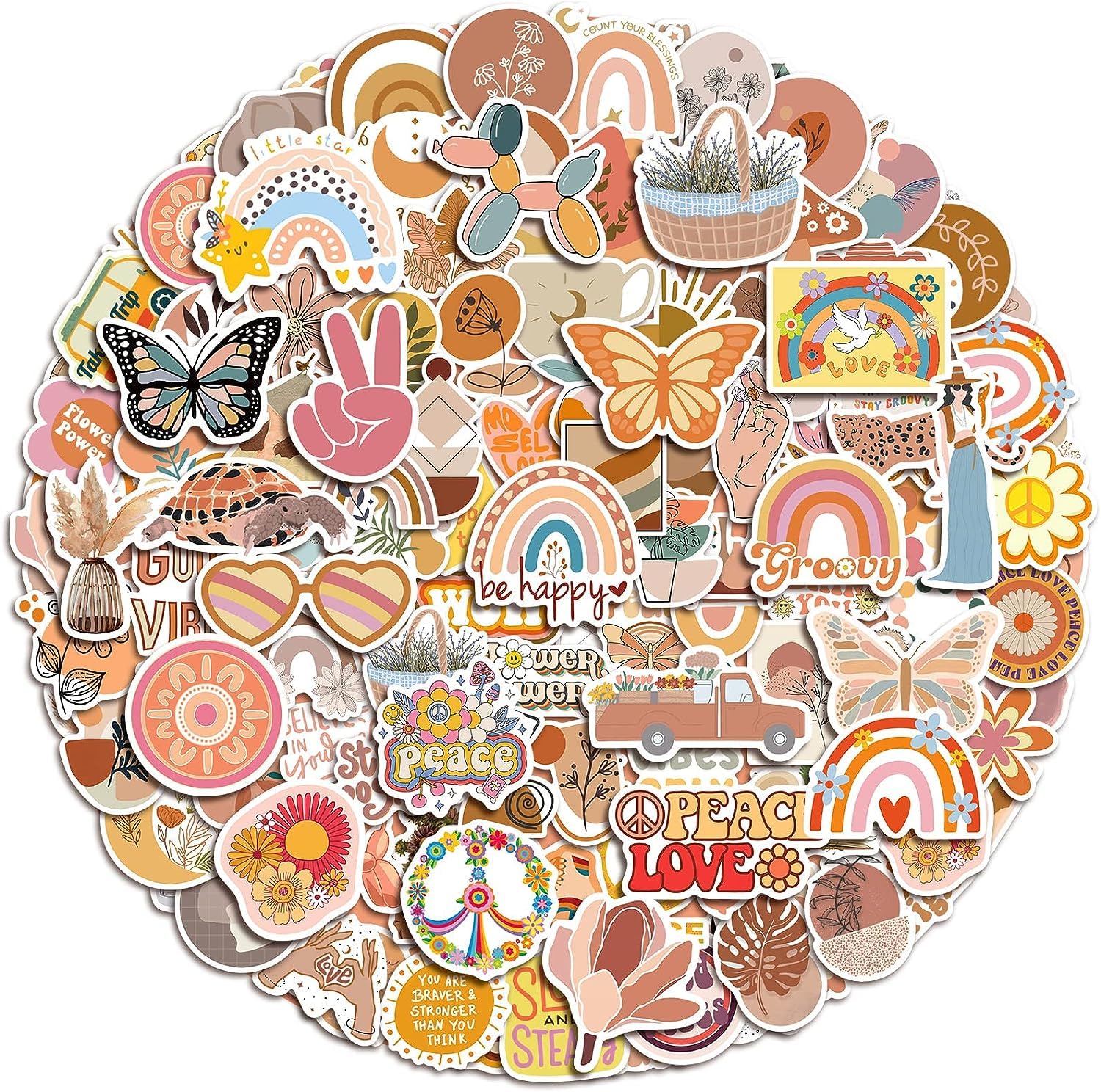 Sticker Chahiye Aesthetic Stickers 50 Pcs Cute Boho Preppy Stickers ...