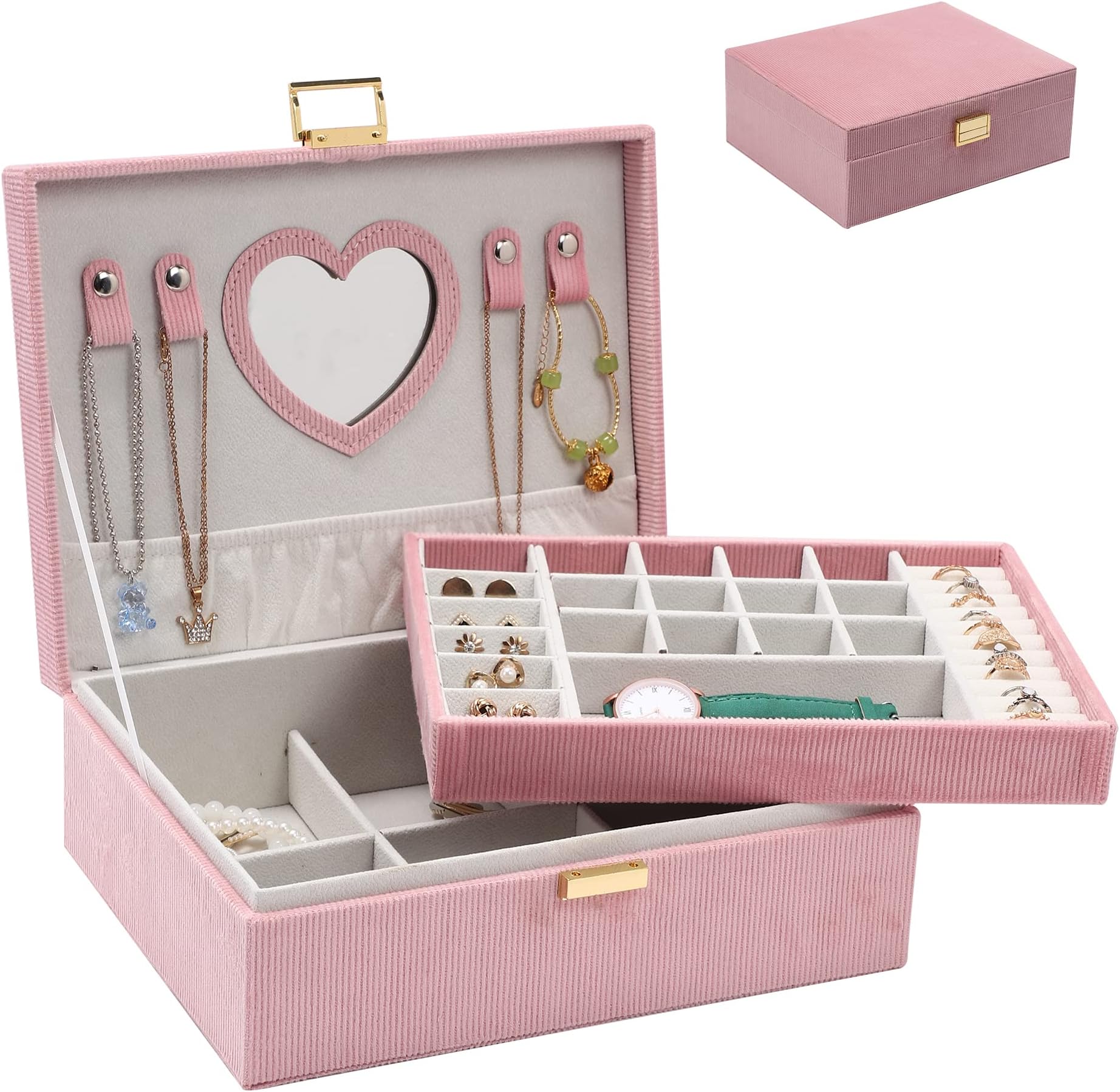 Amazon.com: Renawe Girls Musical Jewelry Box Cute Kids Necklace Storage ...