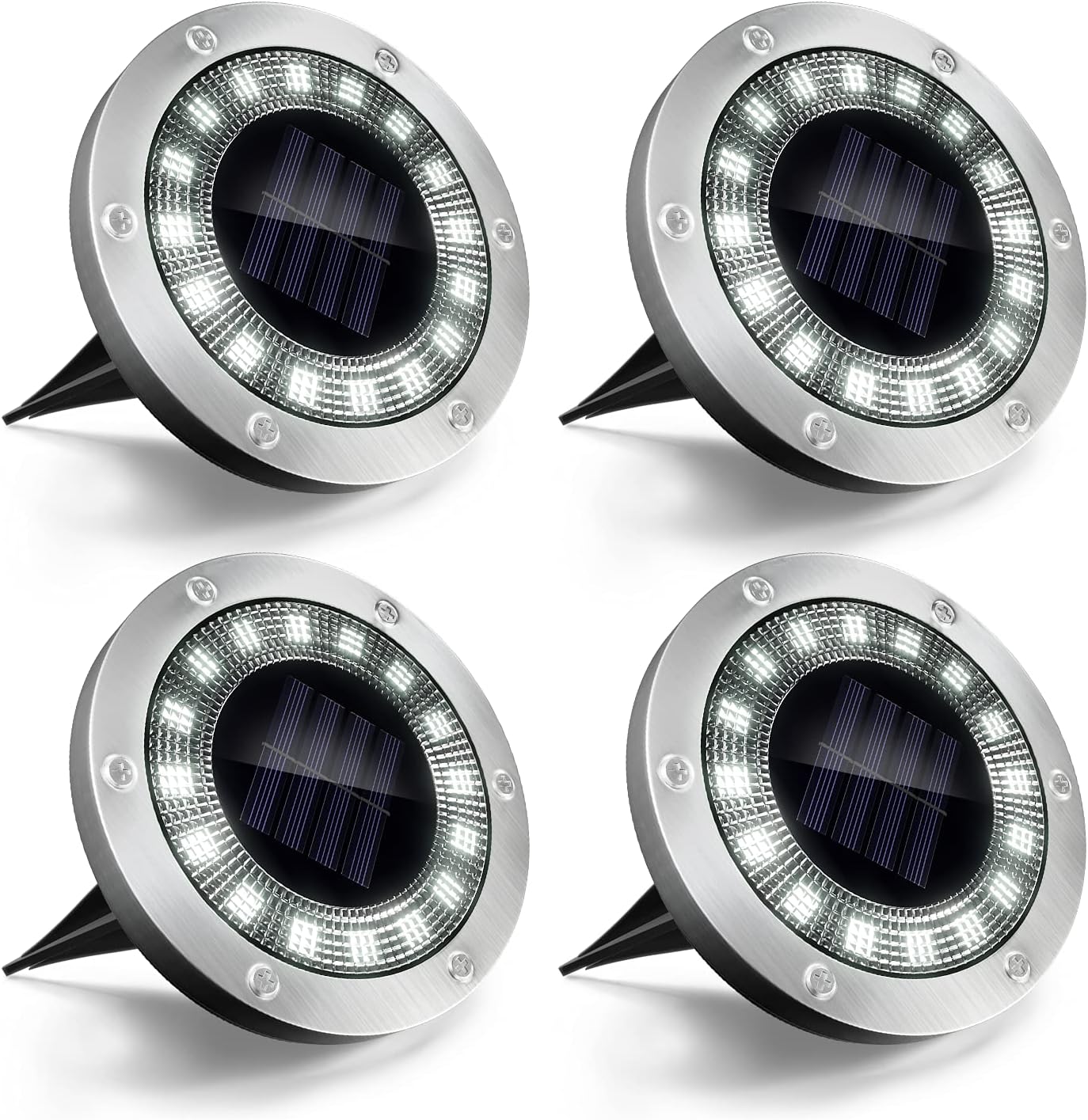FASFUTURE 16 LED Luci Da Esterno Giardino Solari, Faretti Solari A Led ...