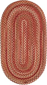 Amazon.com: Capel Rugs Manchester Oval Braided Area Rug, 2 x 4, Redwood ...