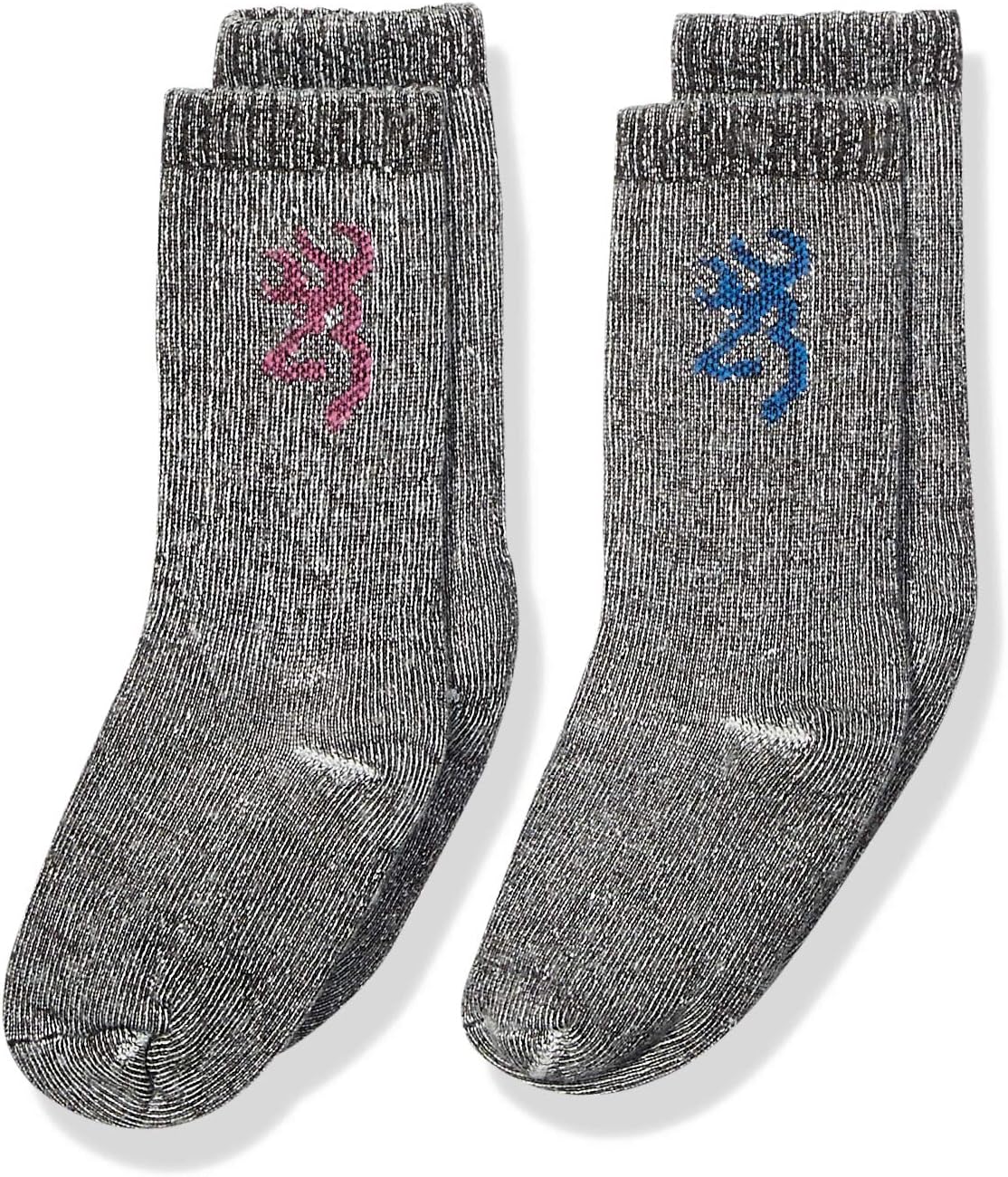 Amazon.com: Browning Youth Everyday Wool Socks | Pink/Blue | 2-Pack ...