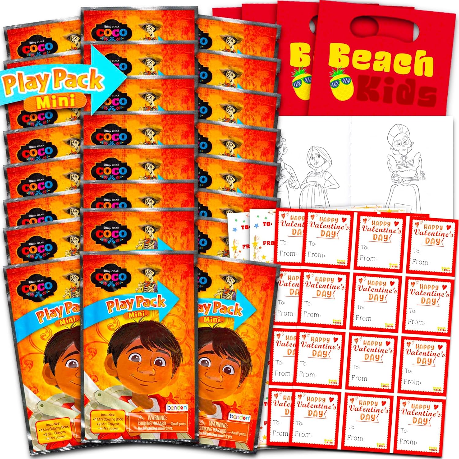 Amazon.com: Disney Coco Party Supplies Classroom Gift Exchange Bundle ...