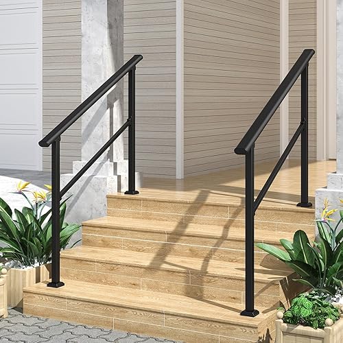 Snapklik.com : LOVMOR 2 Pack 4 Step Hand Rails For Outdoor Steps ...