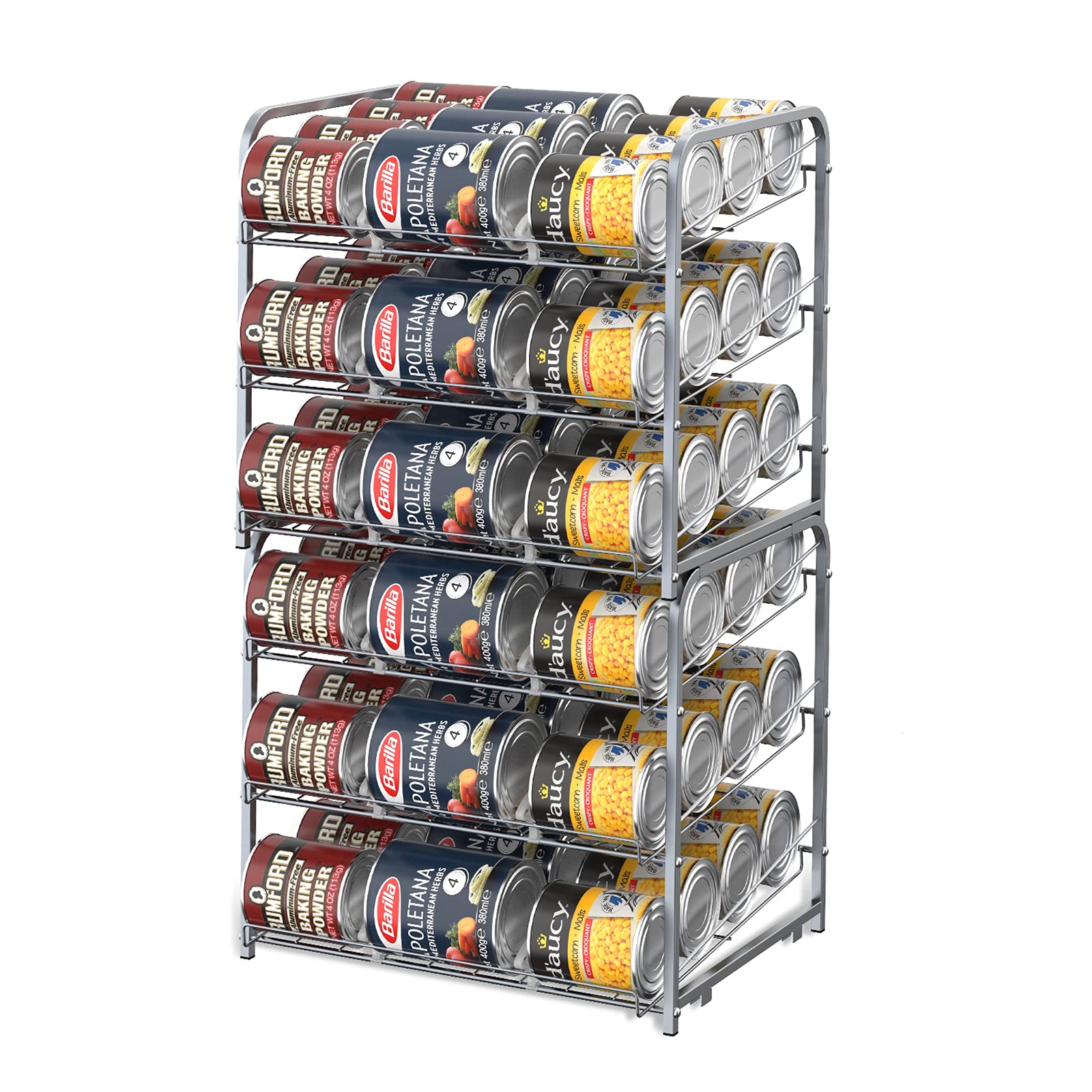 HAITRAL 2 Pack Can Rack Organizer, 3 Tier Stackable Can Storage ...