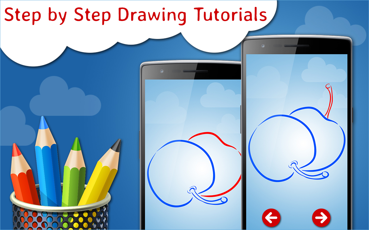 How to Draw Fruits Step by Step Drawing App:Amazon.co.uk:Appstore for ...