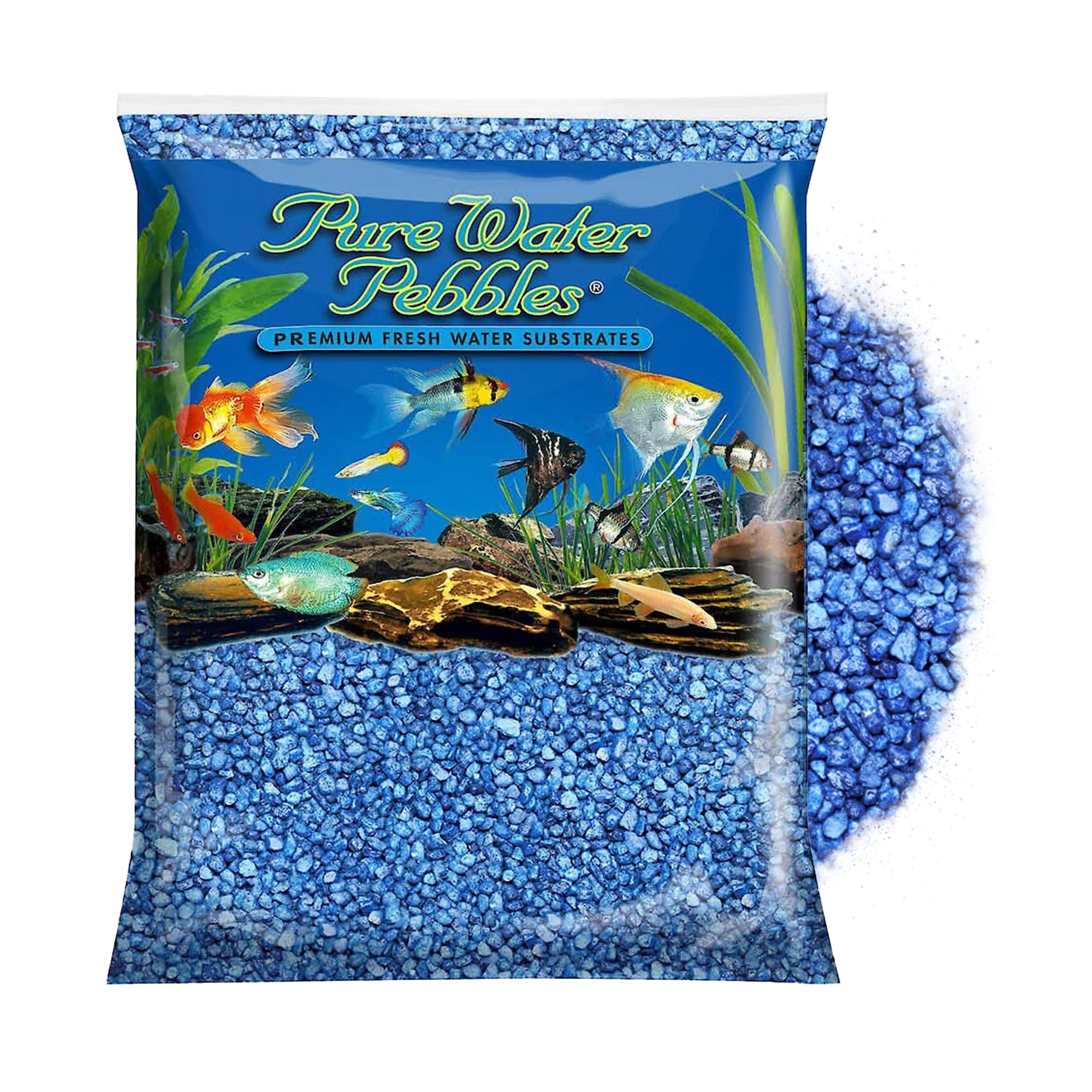 Amazon.com : Pure Water Pebbles Marine Blue Aquarium Gravel - 2 lbs ...