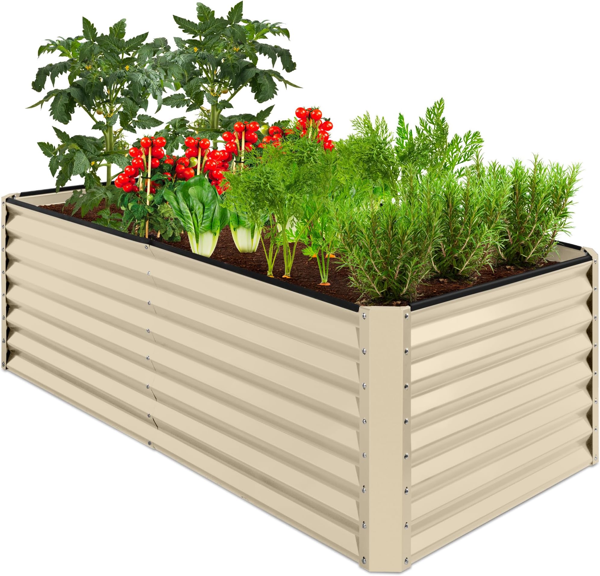 Amazon.com: Tramull 2 Pack 8x3x2FT Galvanized Raised Garden Bed Kit ...
