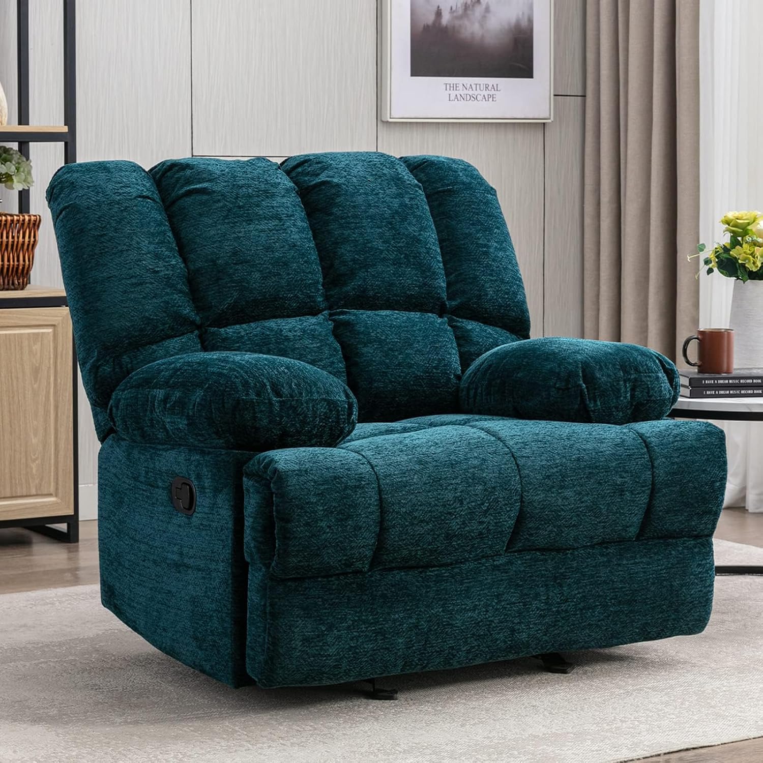 Amazon.com: Dreamsir Oversized Rocker Recliner Chair, Wide Manual ...
