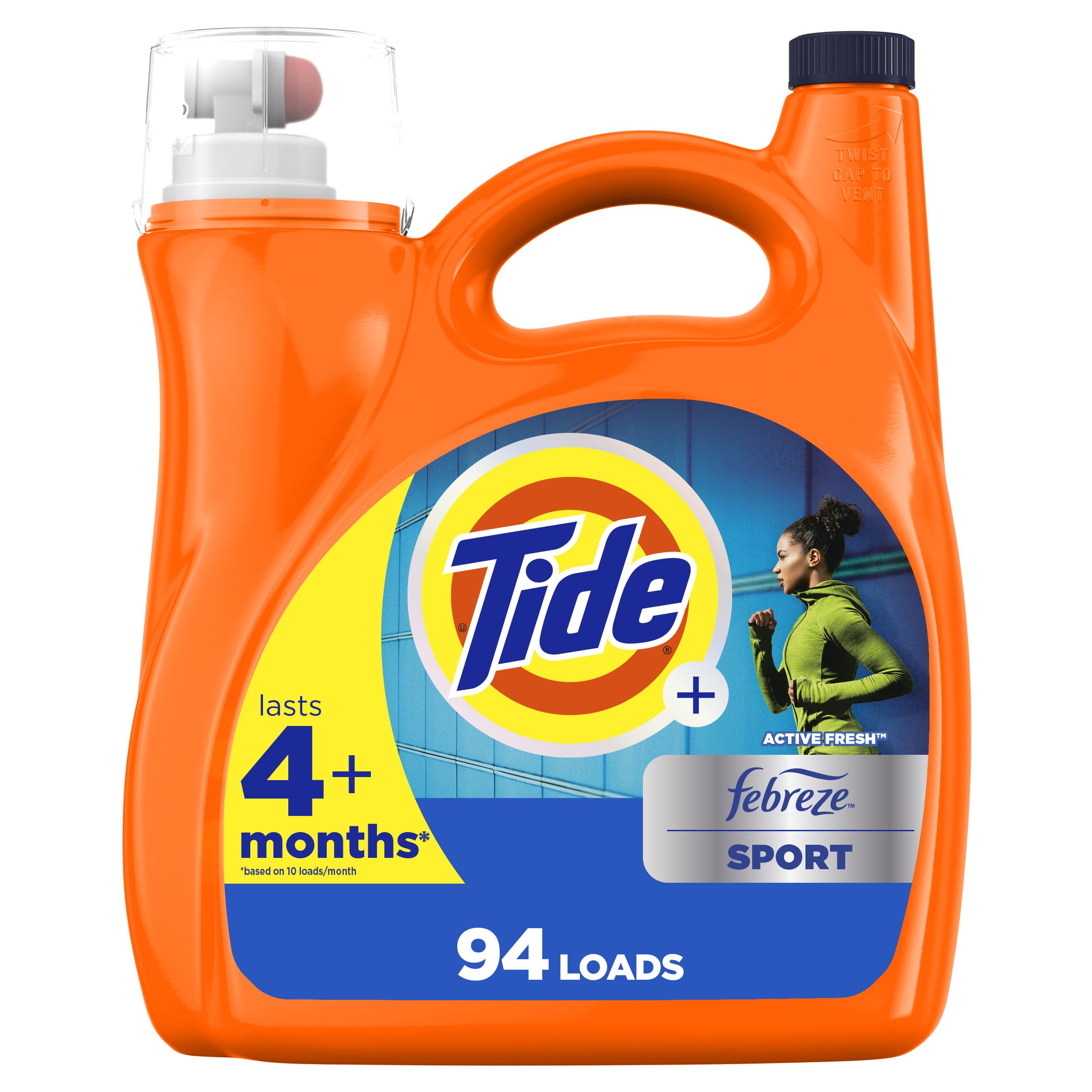 Tide Plus Febreze Sport Odor Defense, HE Turbo Clean Liquid Laundry ...