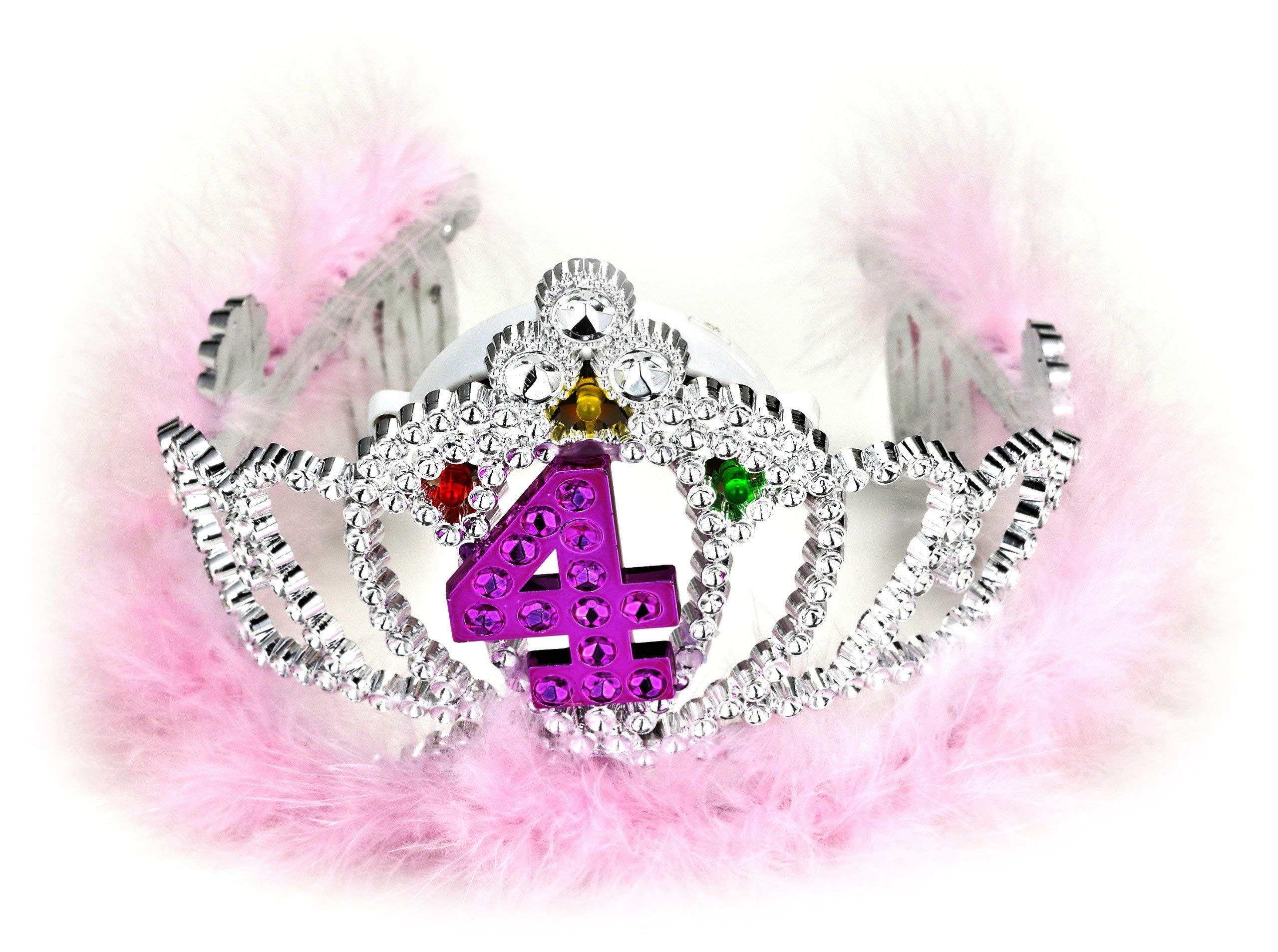 Amazon.com: Rubies Forum Flashing Tiara With Pink Faux-Fur, 4th ...