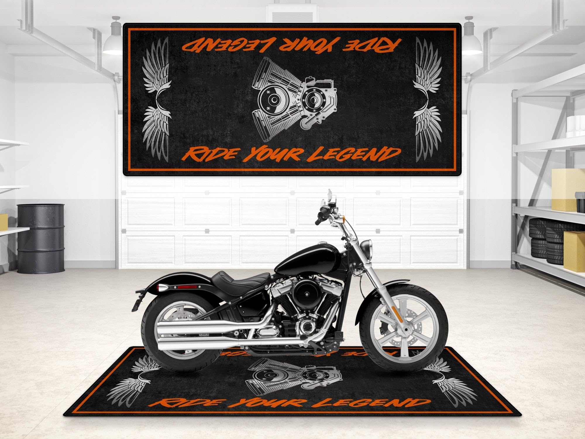 Amazon.com: Harley-Davidson Bar & Shield Large Area Rug - Deep Gray ...