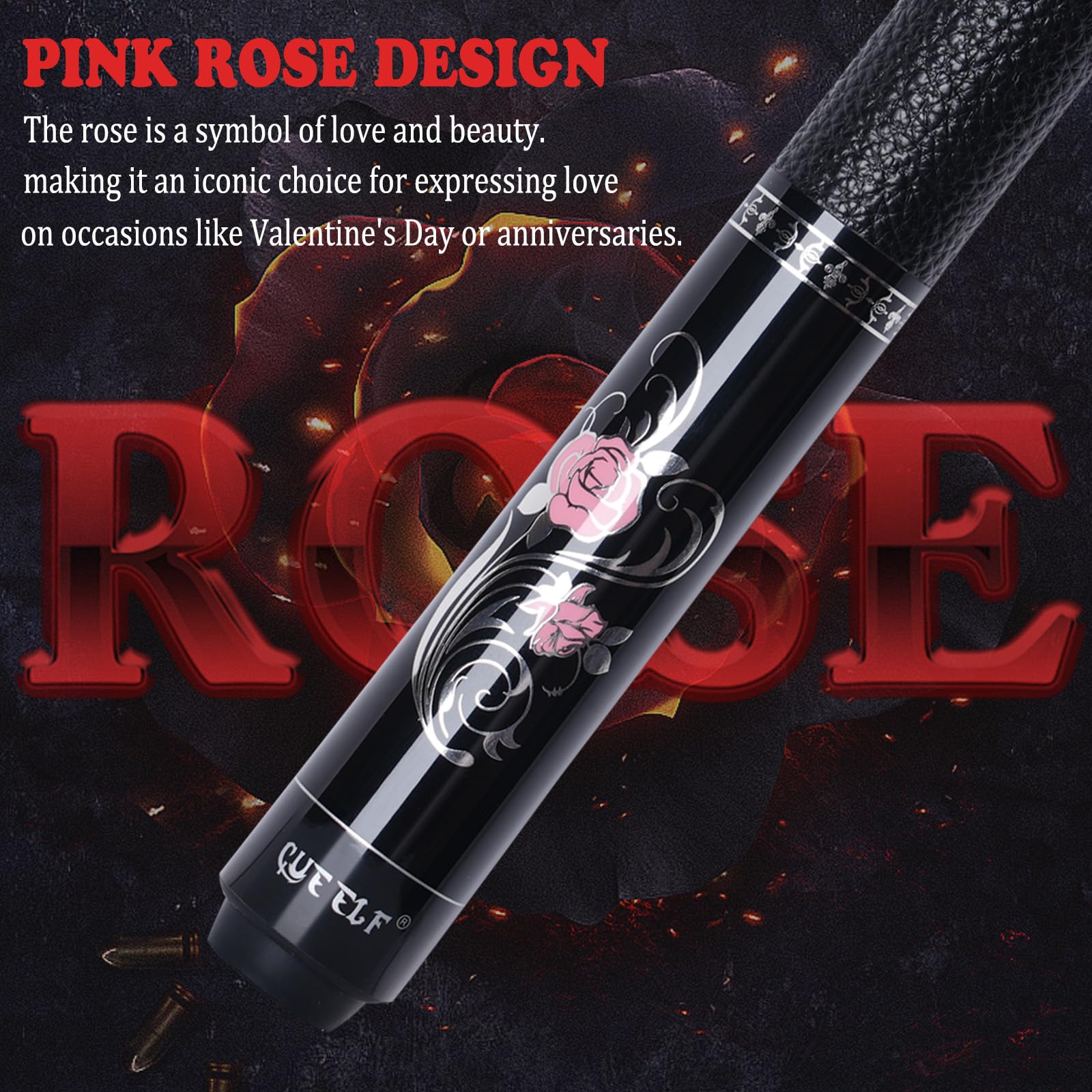 Snapklik.com : CUEELF Carbon Fiber Pool Cue Stick Leather Grip Pool ...