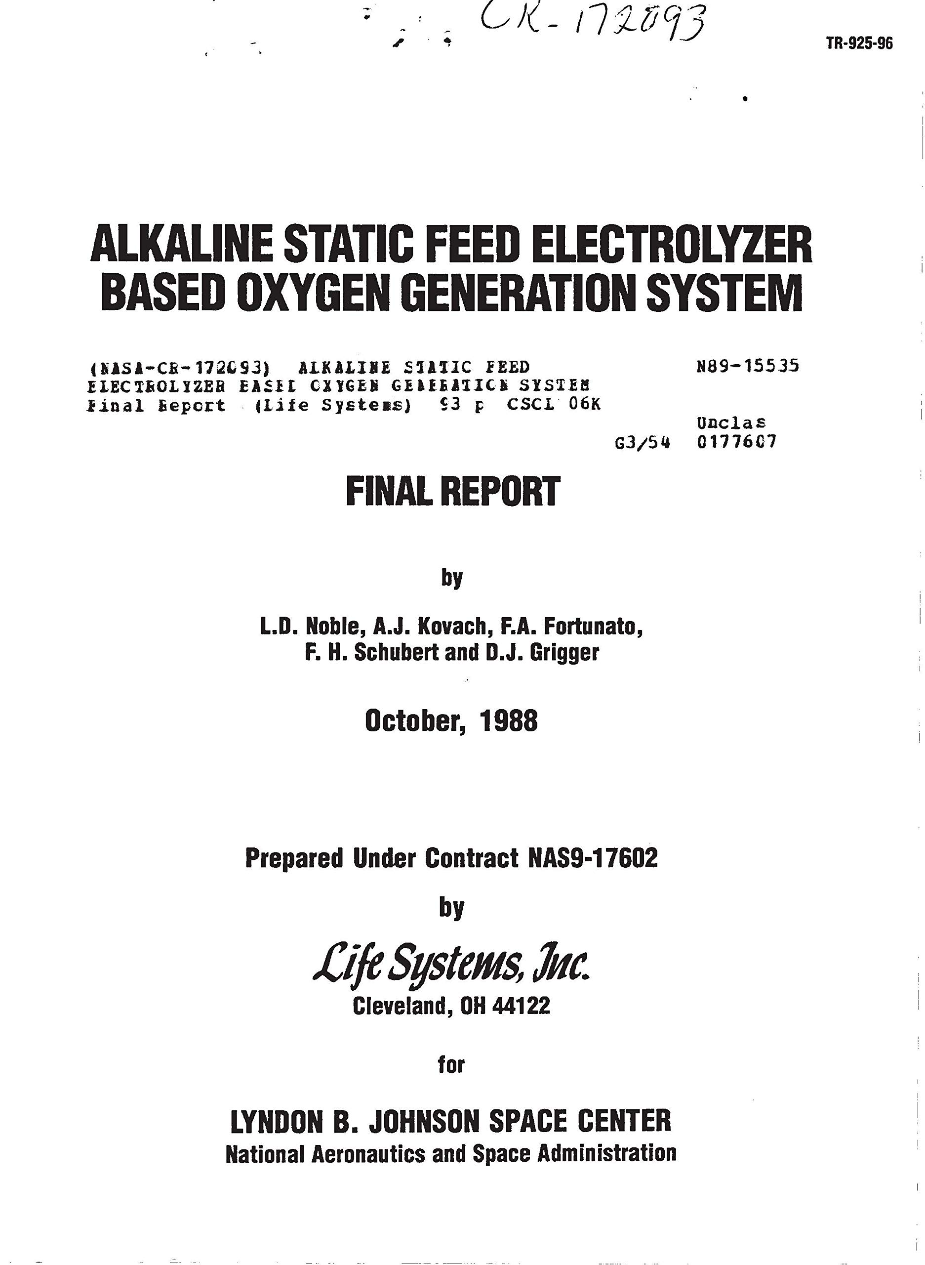 Buy Alkaline static feed electrolyzer based oxygen generation system ...