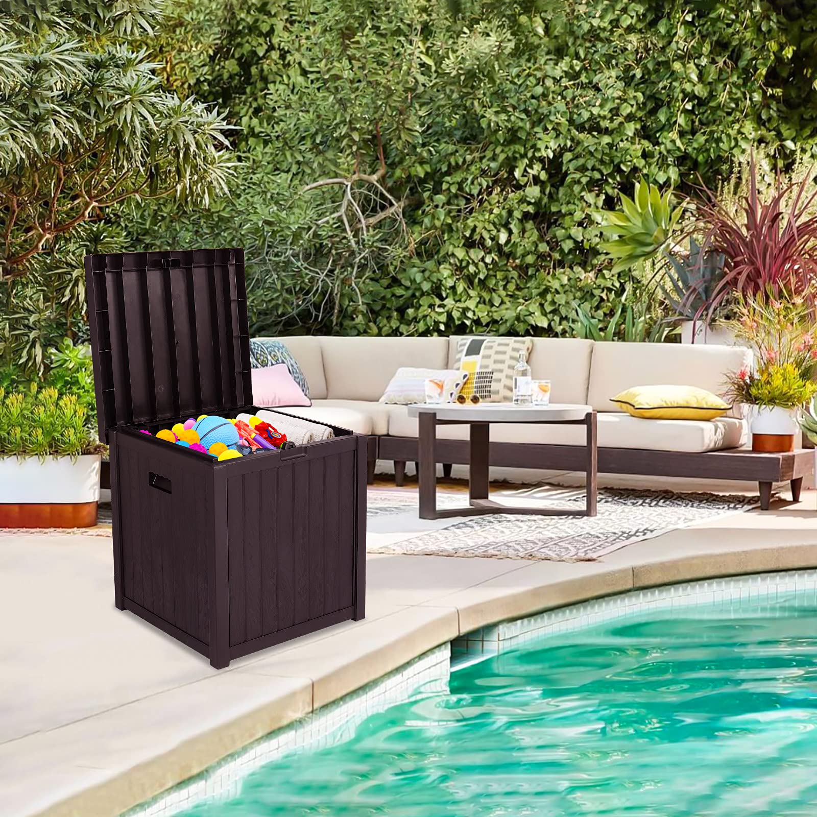 Snapklik.com : BNSPLY 51 Gallon Outdoor Storage Deck Box Waterproof ...