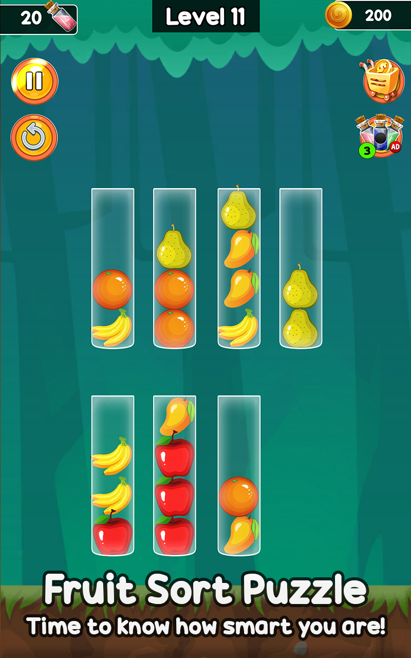 Fruit Sort Game: Color Puzzle Match 3D Games - Sorting & Matching Fun ...