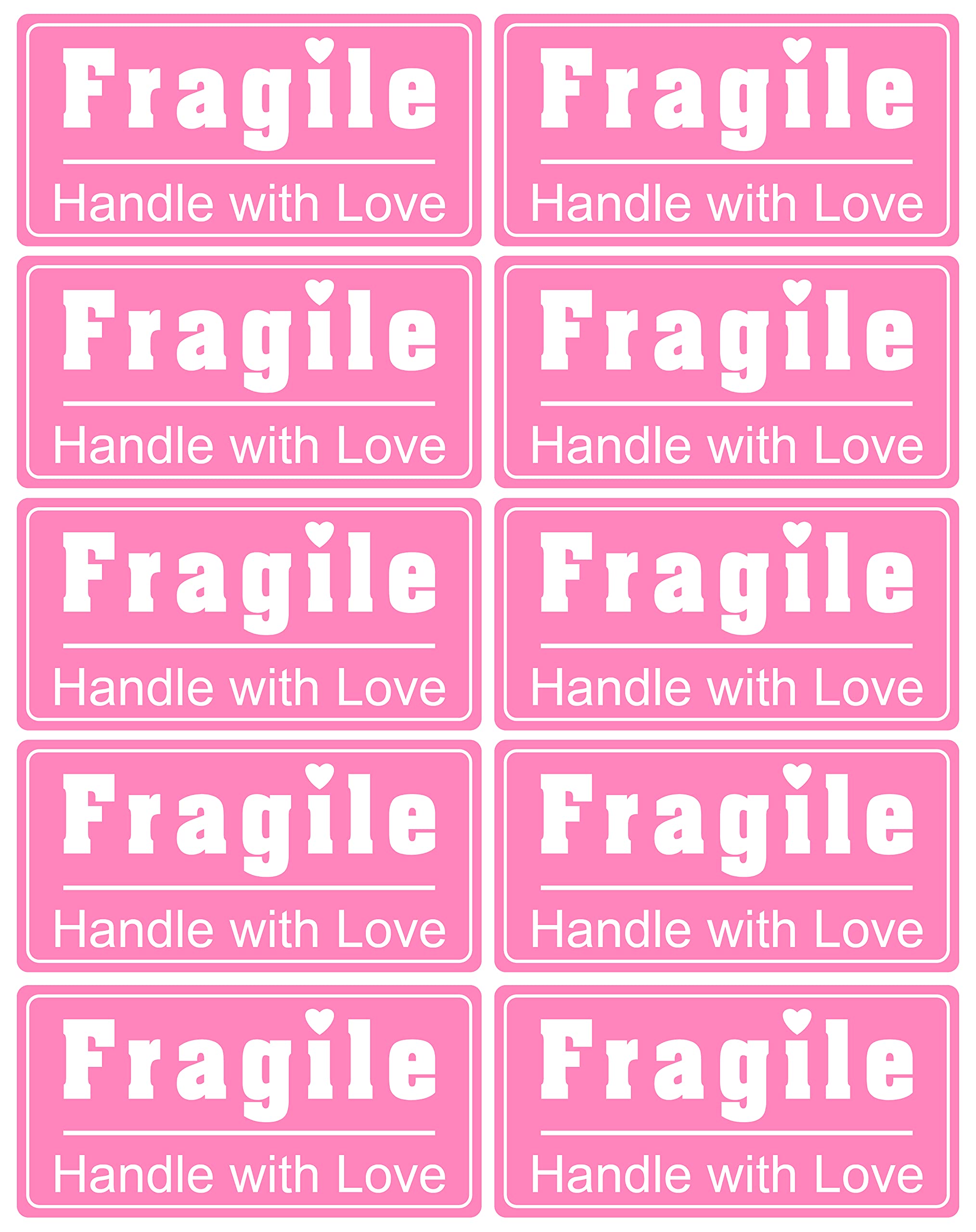 Amazon.com : Small Pink Shipping Sticker,MeshaKippa 2x1 inch 200pcs ...