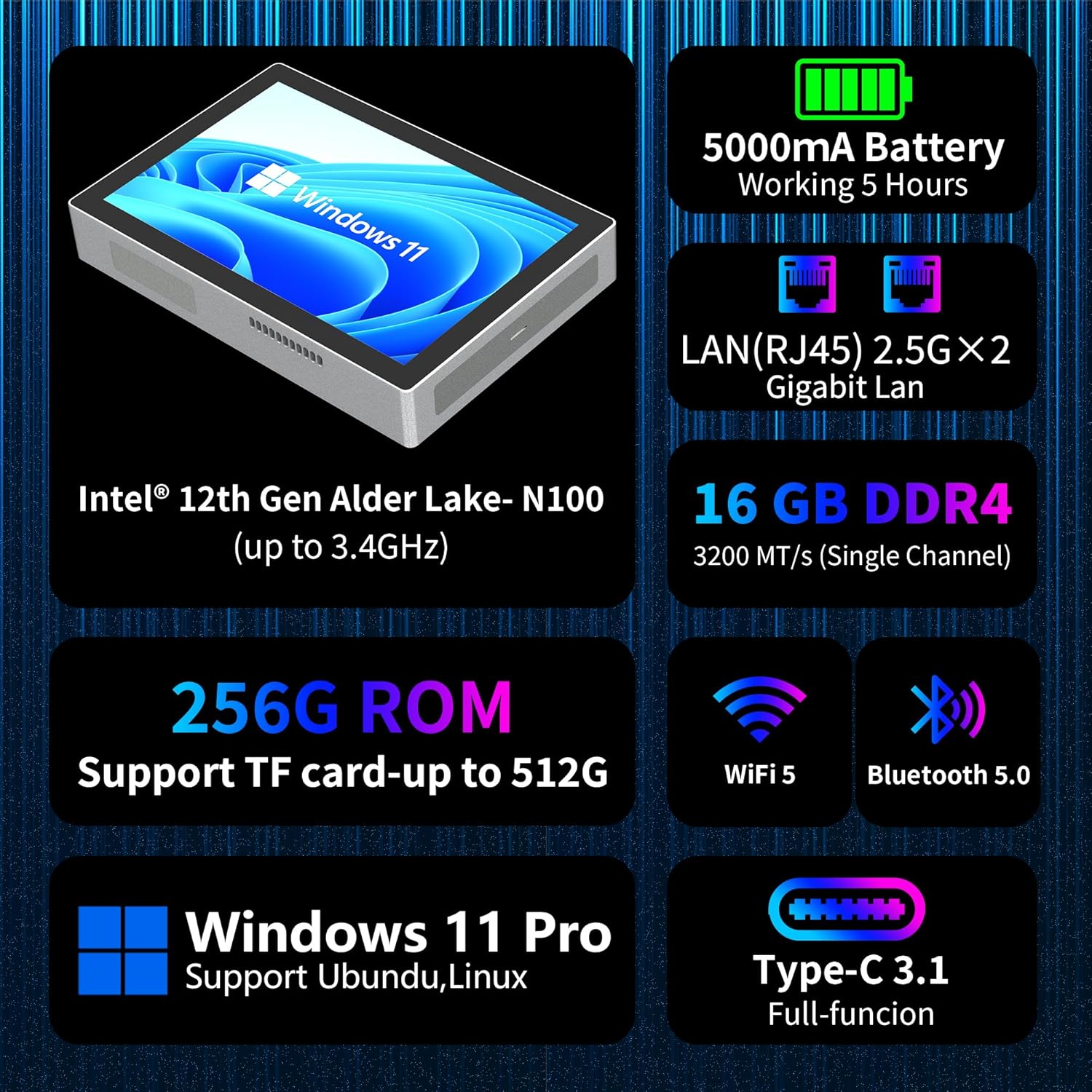 HEIGAOLA Mini PC Win 11 Pro 12th Gen N100 7 Screen Nepal | Ubuy