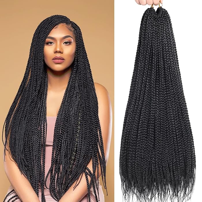 Buy Box Braid Crochet Hair 24 Inch Crochet Braids 144 Strands Crochet ...