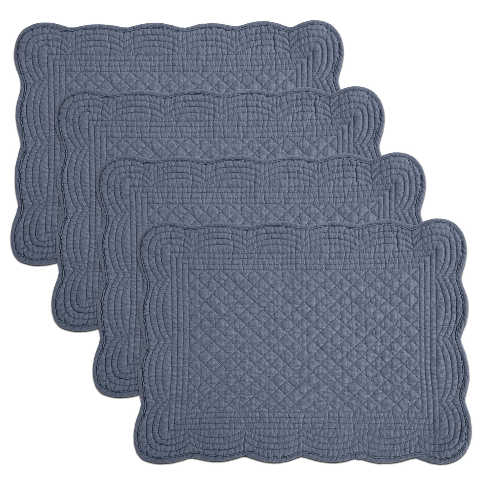 Amazon.com: HOMBYS Quilted Placemats Set of 4 Washable-Rectangular ...