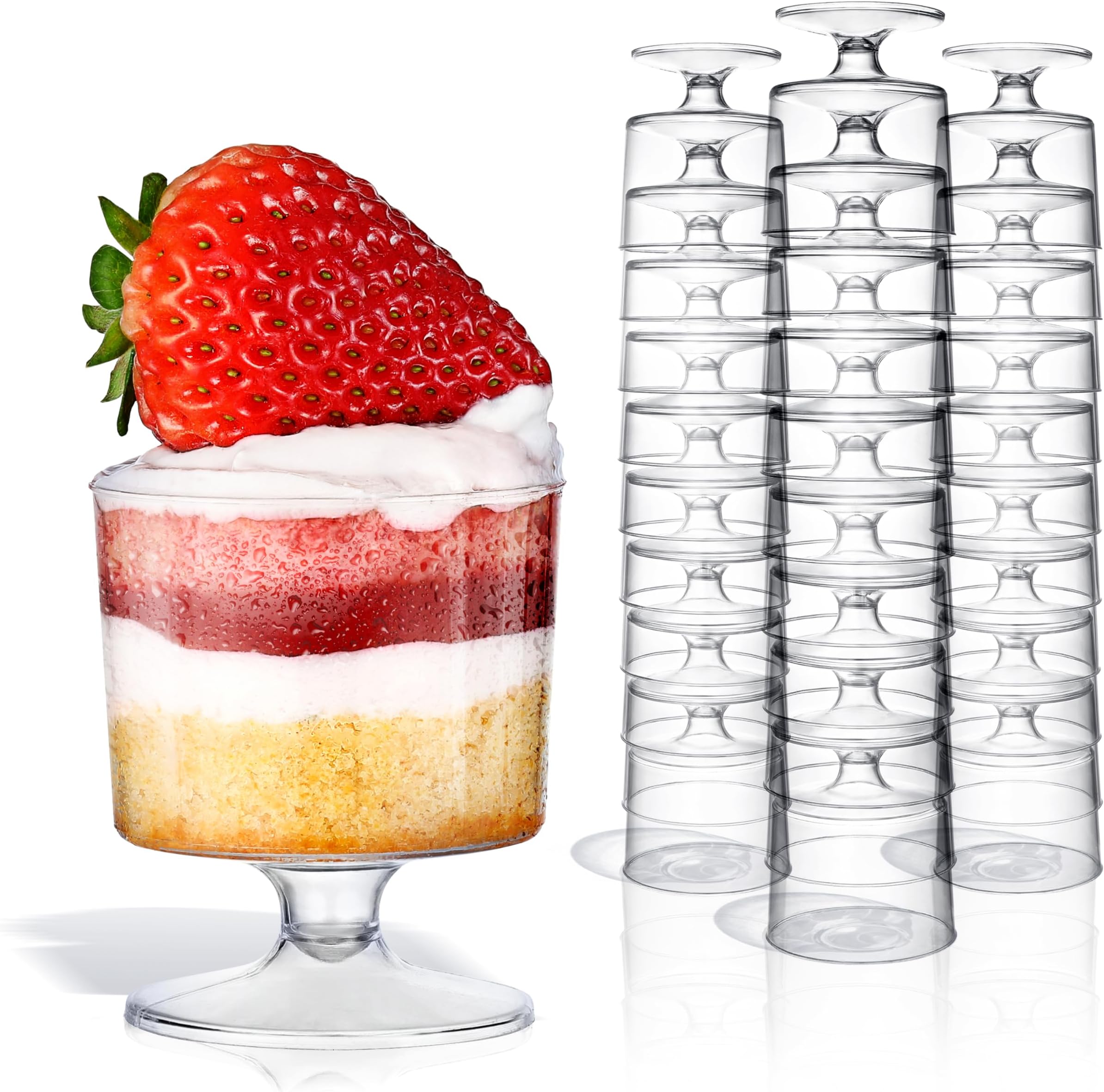 Amazon.com: 80 Count Elegant 2oz Mini Dessert Cups, Bulk Pack of ...