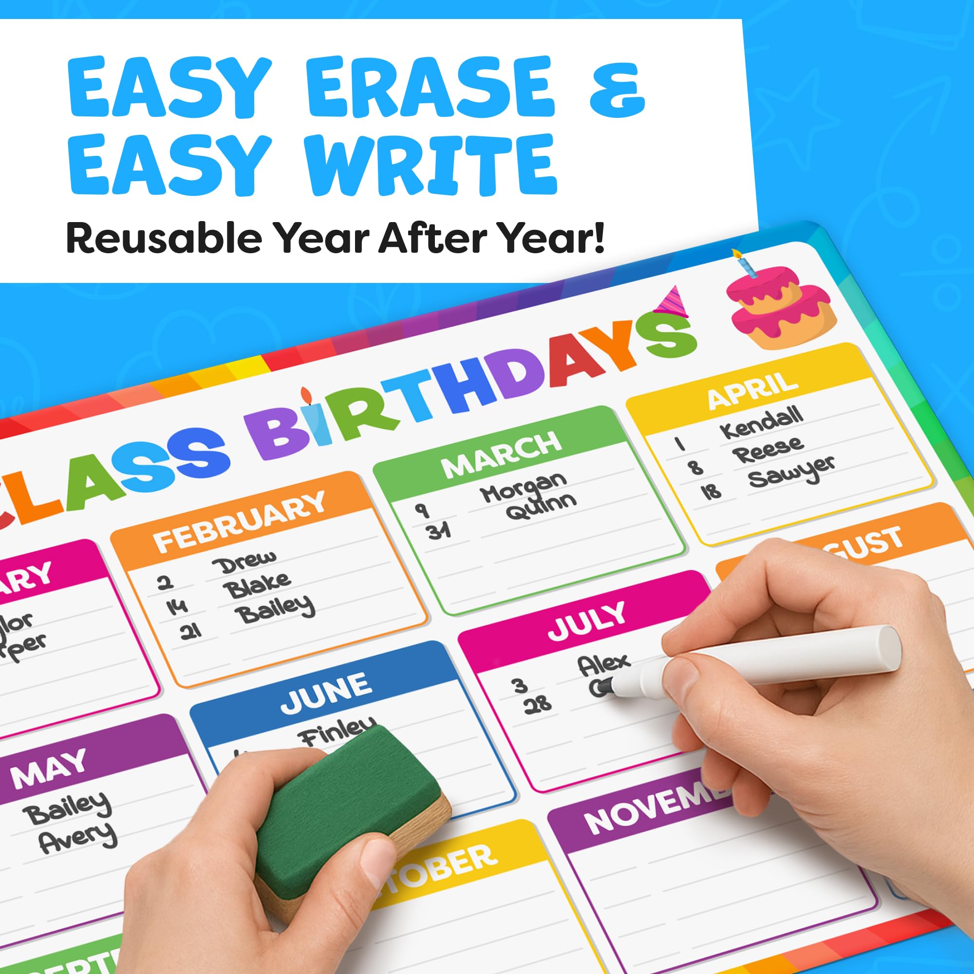 Snapklik.com : Birthday Poster For Classroom 2pc - Back To School ...