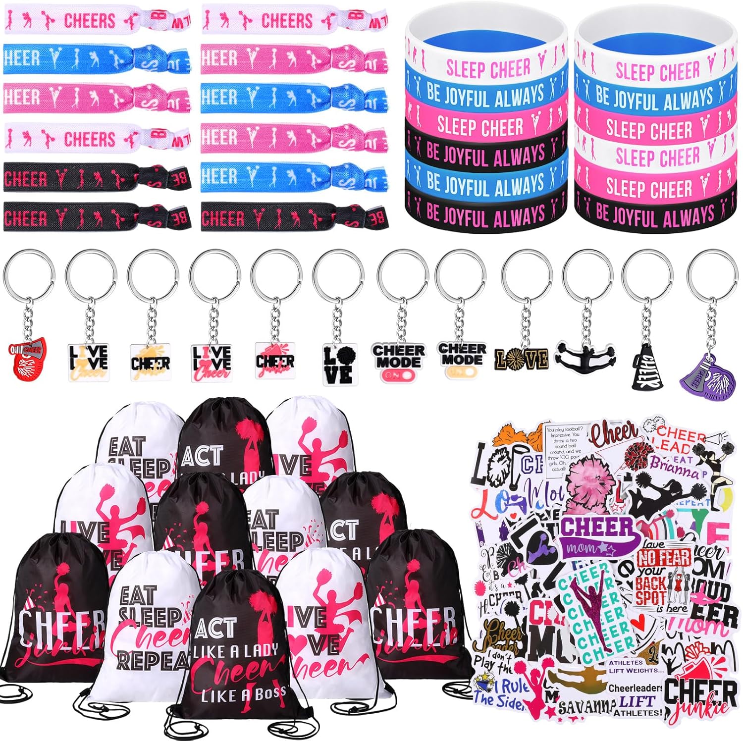 Amazon.com: Inbagi 98 Pcs Cheerleader Gifts Bulk Cheer Goodie Bag ...