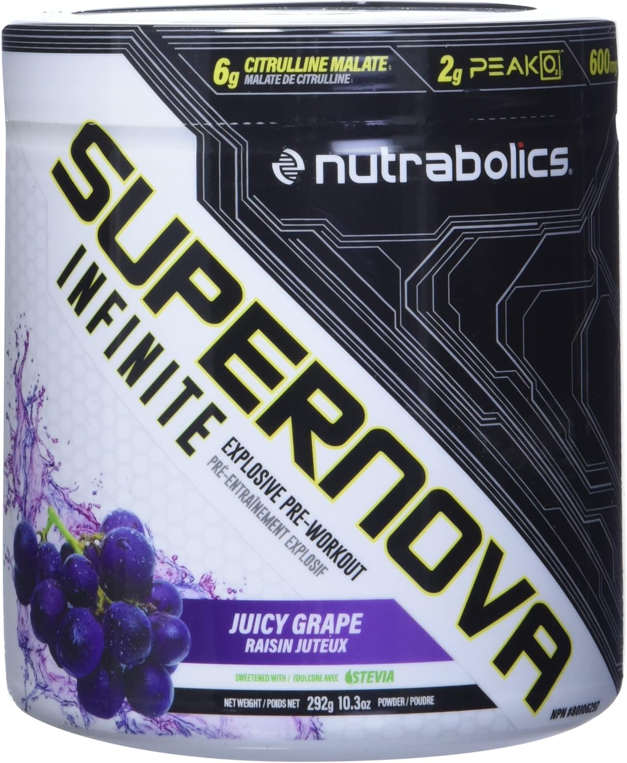 Nutrabolics Supernova Infinite Juicy Grape pre-workout 20 serv, 292 ...